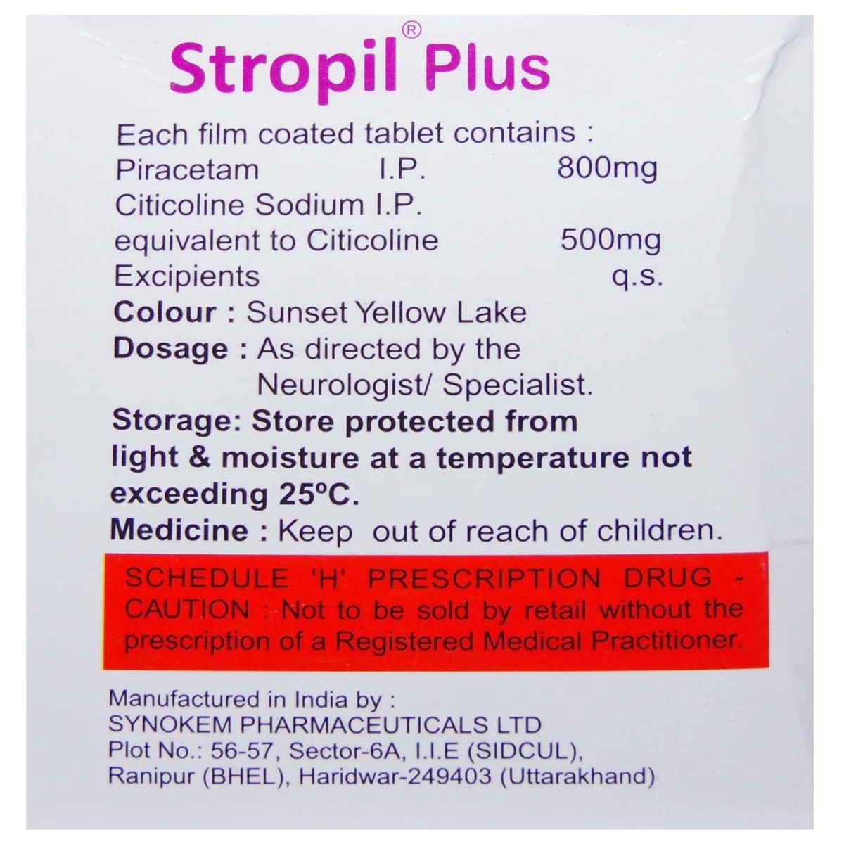 Stropil Plus Tablet 10's Price, Uses, Side Effects, Composition ...