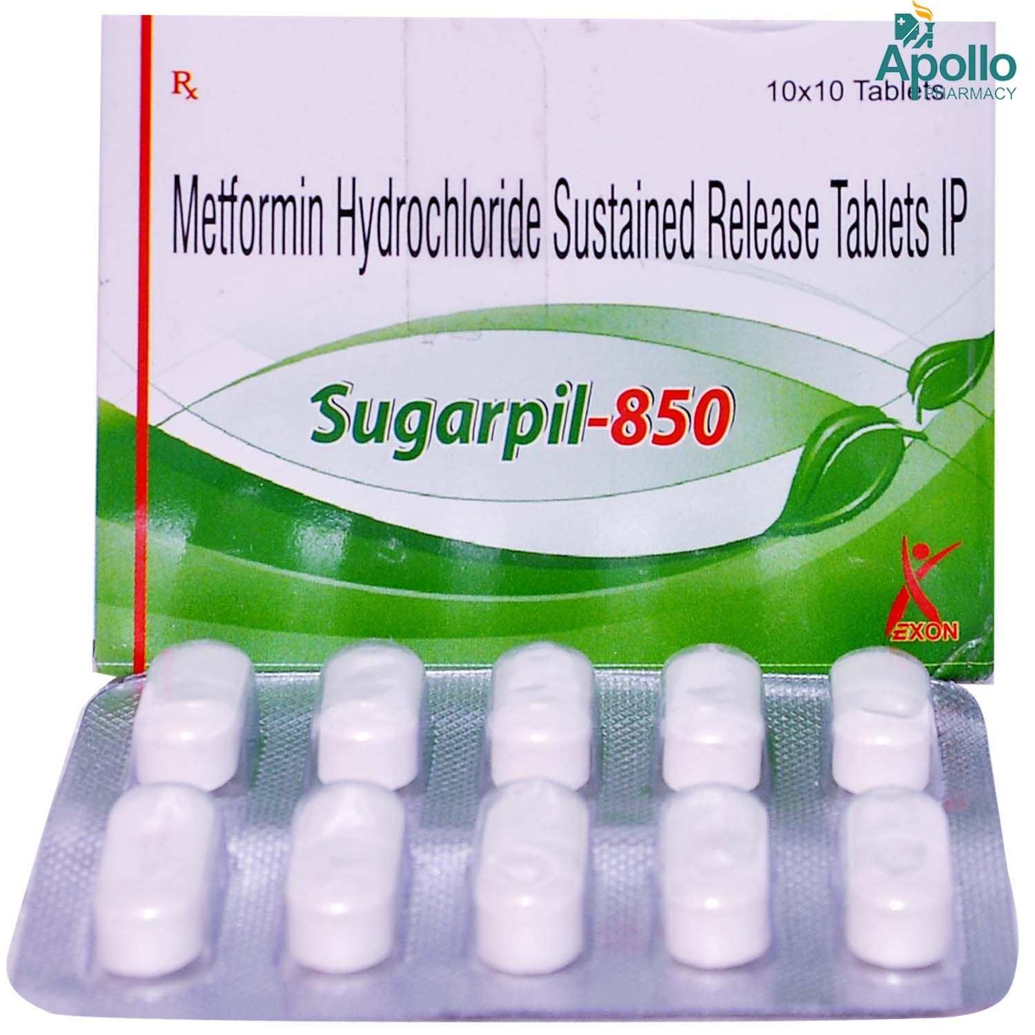 Sugarpil-850mg Sr Tablet 10's Price, Uses, Side Effects, Composition ...