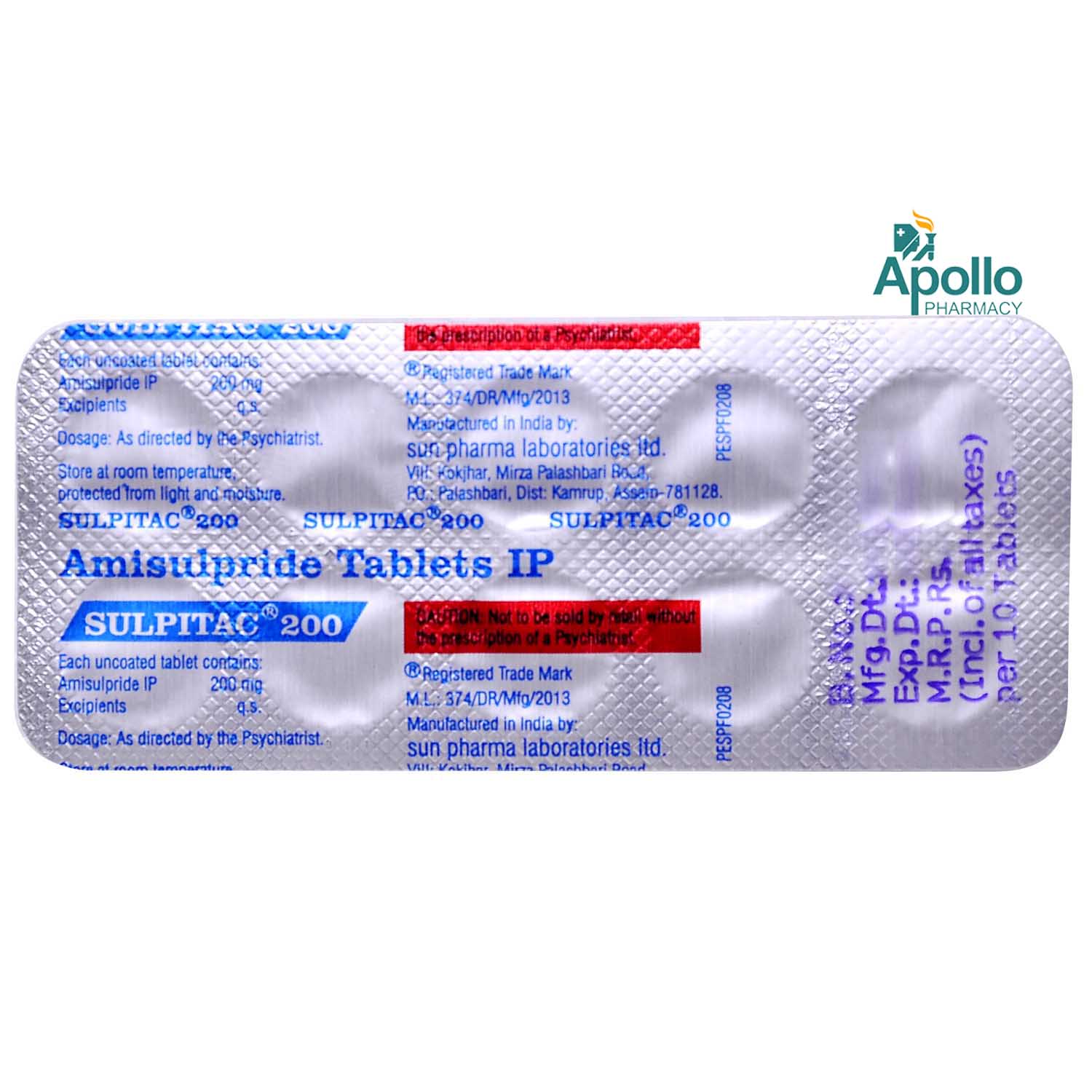 Sulpitac 200 Tablet 10's Price, Uses, Side Effects, Composition ...