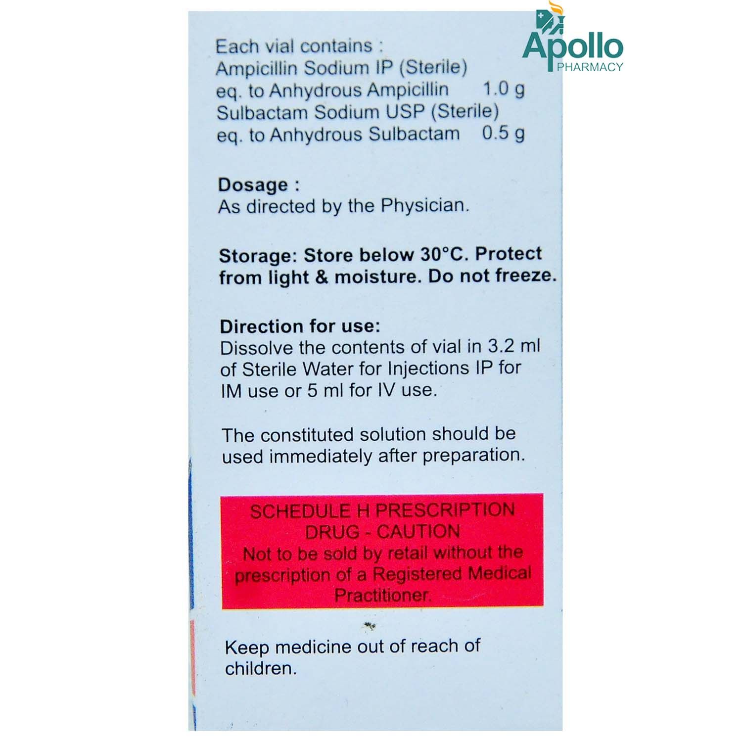 Sulbitor 1.5gm Injection Price, Uses, Side Effects, Composition ...