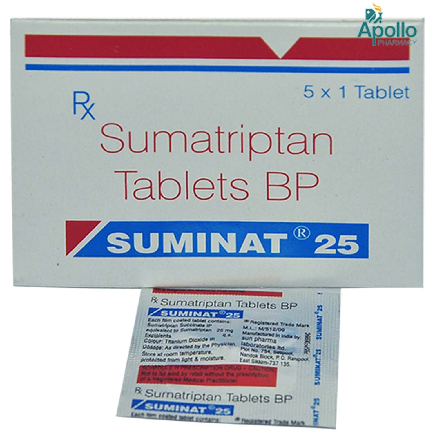 Suminat 25 Tablet 1's Price, Uses, Side Effects, Composition - Apollo ...