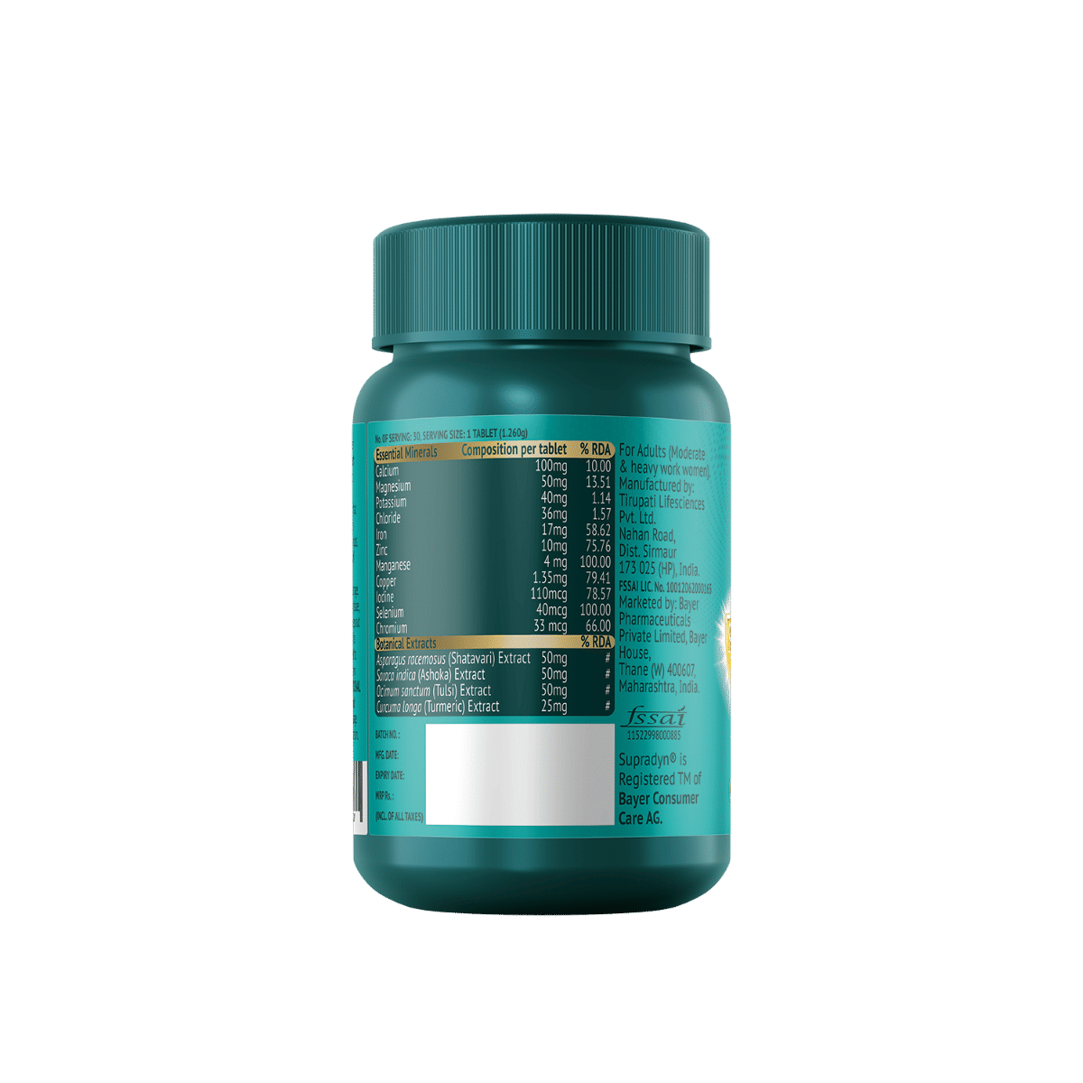 Supradyn Immuno+ Multivitamin with Natural Ingredients, 30 Tablets ...