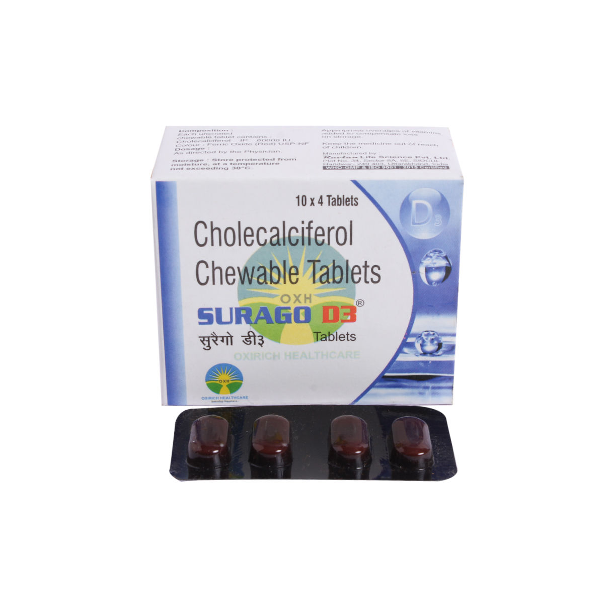 Surago D3 60K Chewable Tablet 4's Price, Uses, Side Effects ...