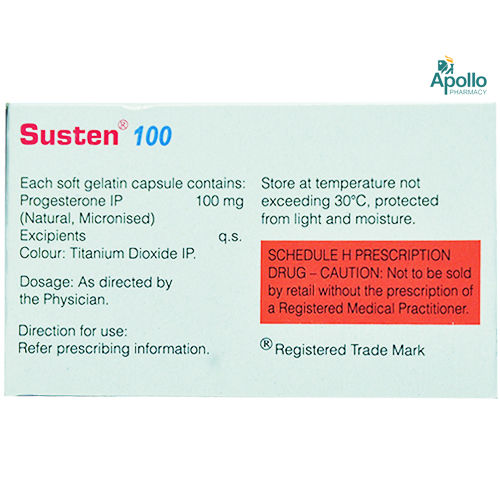 Susten 100 Capsule 10's Price, Uses, Side Effects, Composition - Apollo ...