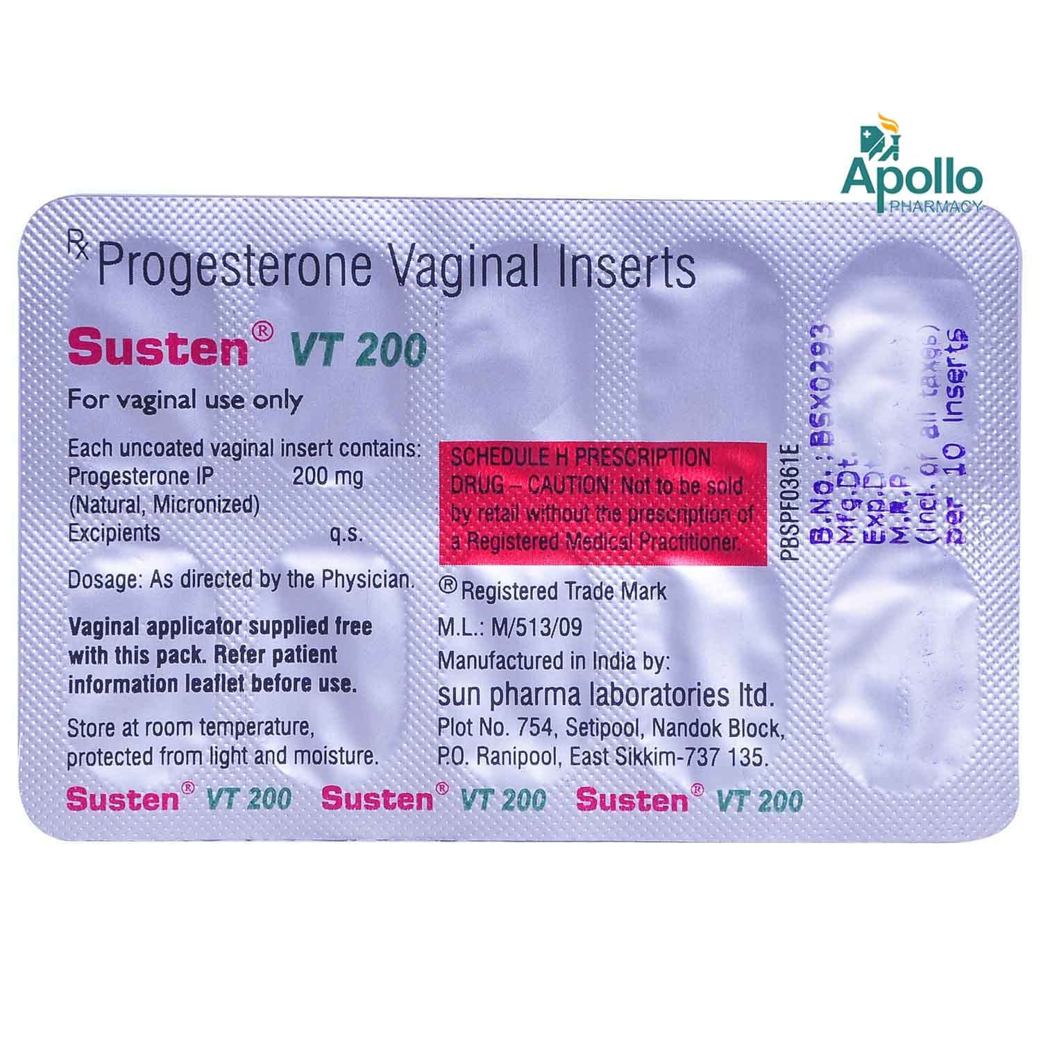 Susten VT 200 Tablet 10's Price, Uses, Side Effects, Composition ...