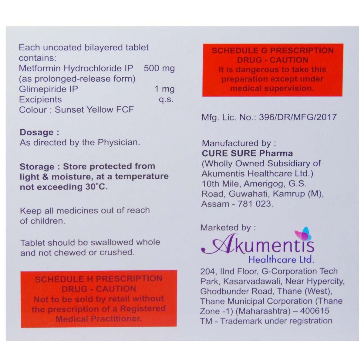 SWITGLIM M 1/500MG TABLET 15'S Price, Uses, Side Effects, Composition ...