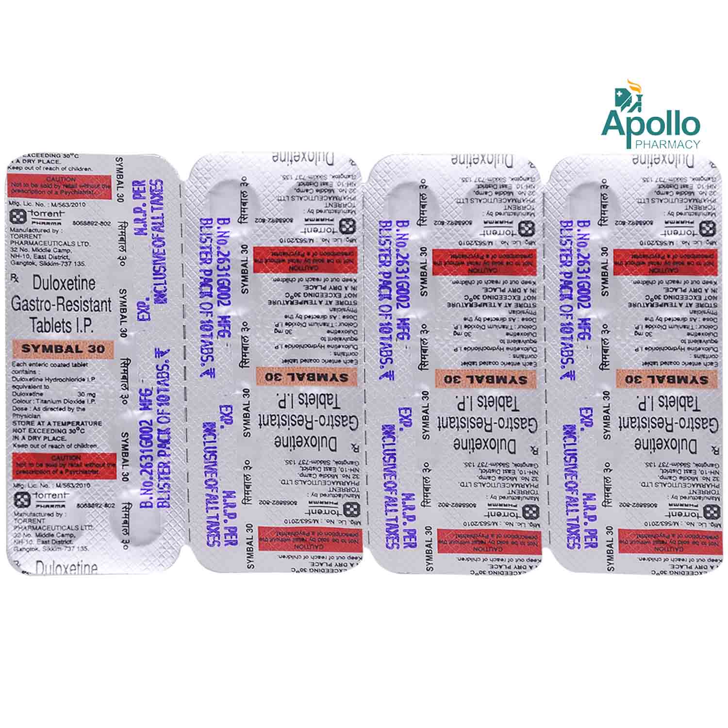 Symbal 30 Tablet 10's Price, Uses, Side Effects, Composition - Apollo ...
