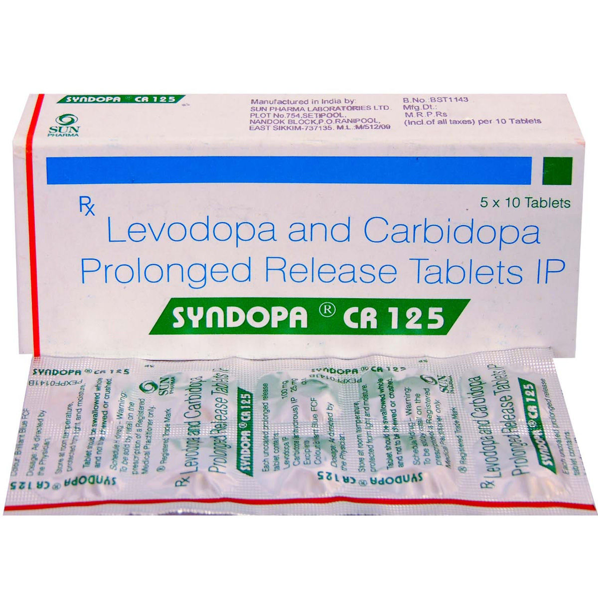 Syndopa CR 125 Tablet 10's Price, Uses, Side Effects, Composition ...
