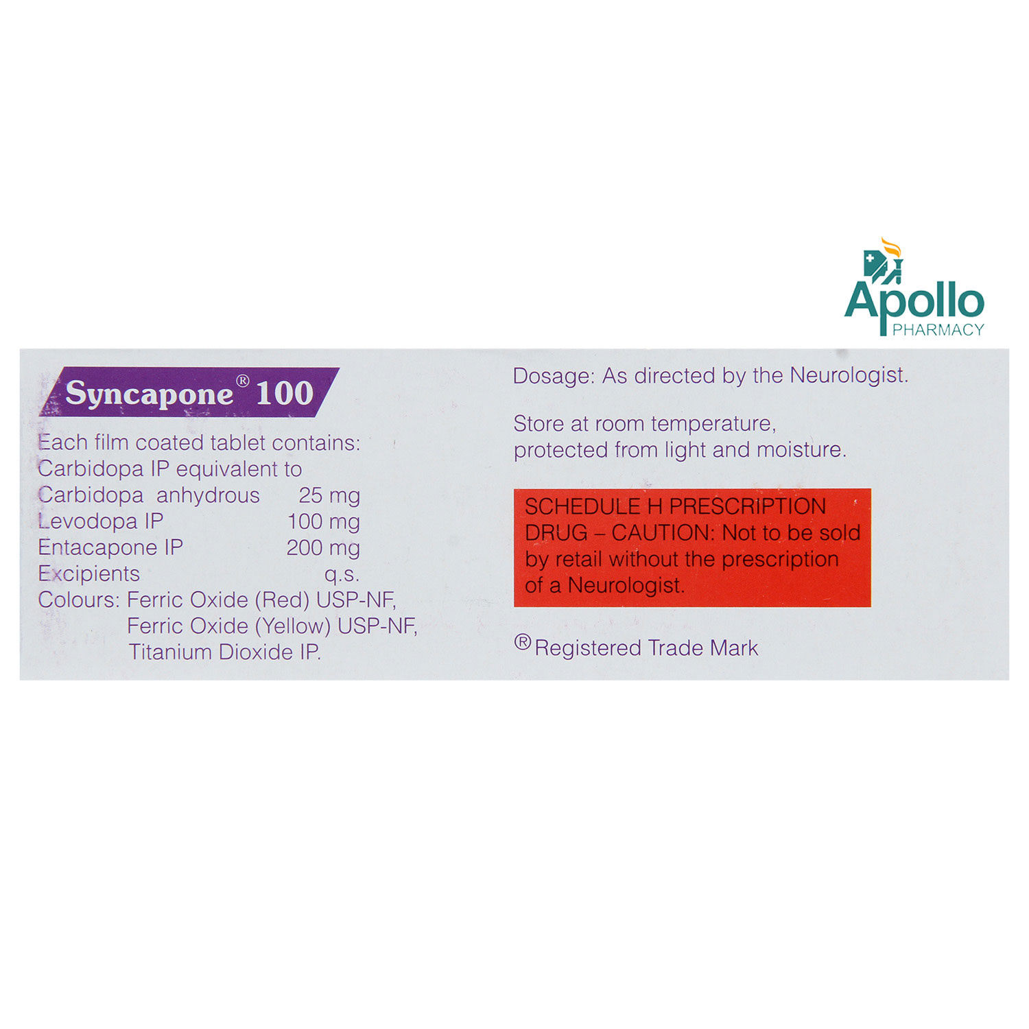 SYNCAP ONE 100MG TABLET Price, Uses, Side Effects, Composition - Apollo Pharmacy