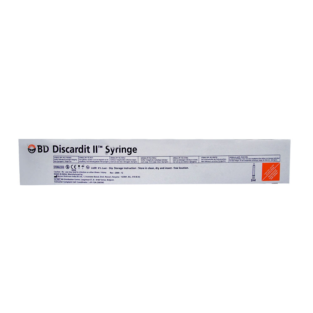BD Discardit II Syringes 23G 2 ml with Needle 1's Price, Uses, Side Effects, Composition ...