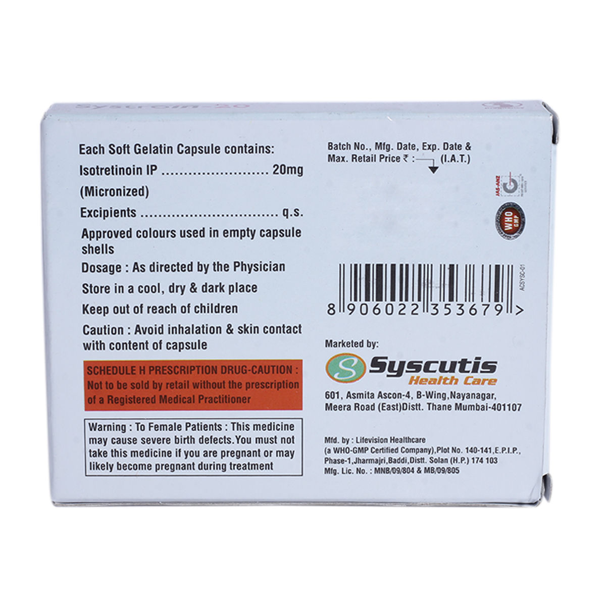 Systroin -20mg Tablet 10's Price, Uses, Side Effects, Composition ...