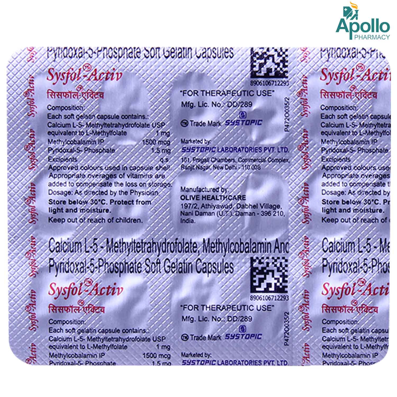 Sysfol Activ Capsule 15's Price, Uses, Side Effects, Composition ...
