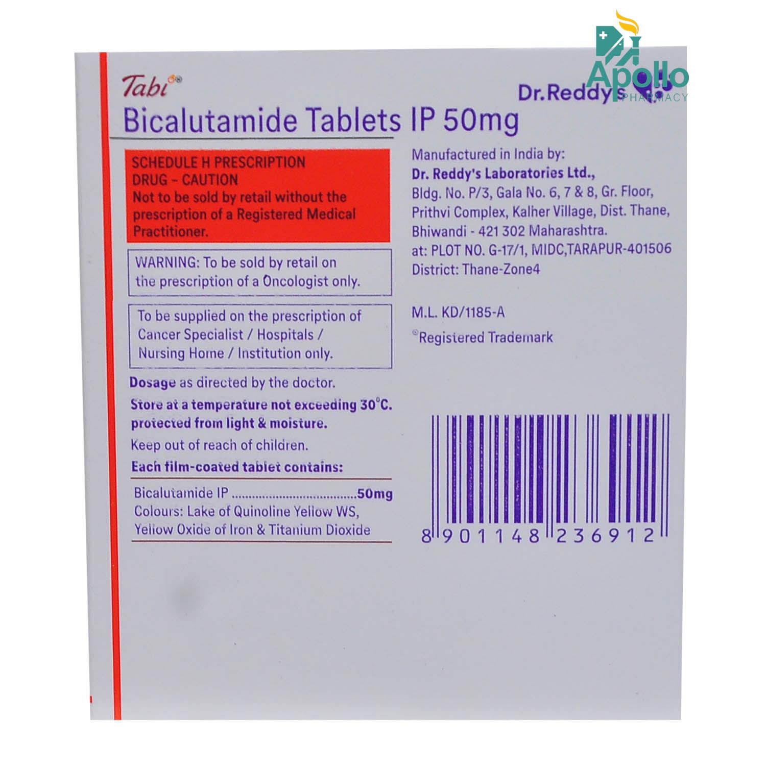 Tabi 50 Tablet 30's Price, Uses, Side Effects, Composition - Apollo ...