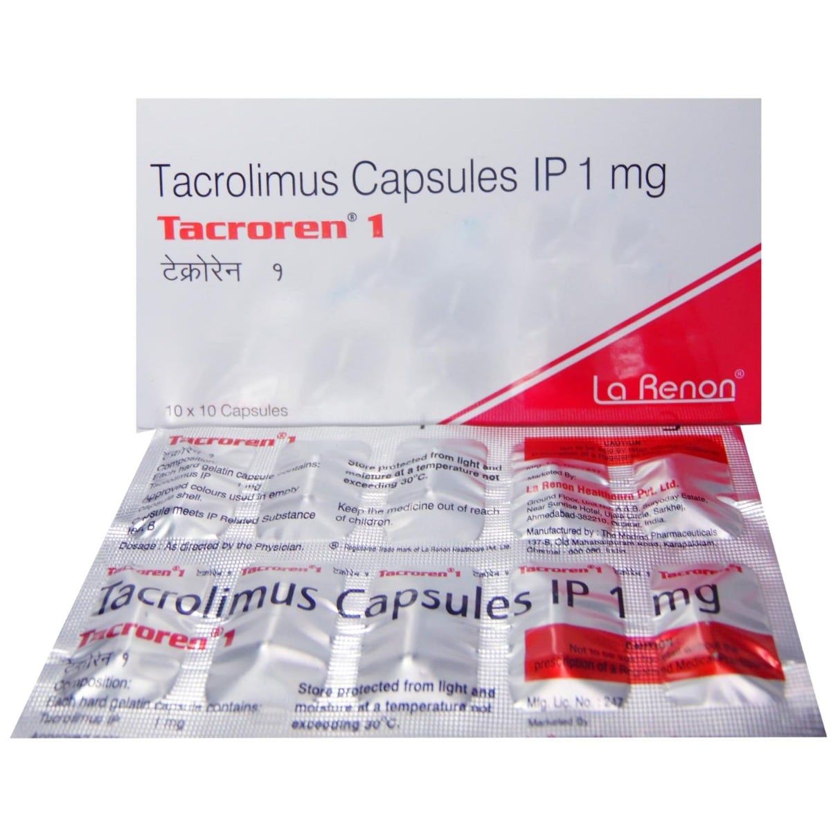 Tacroren 1 Capsule 10's Price, Uses, Side Effects, Composition - Apollo ...