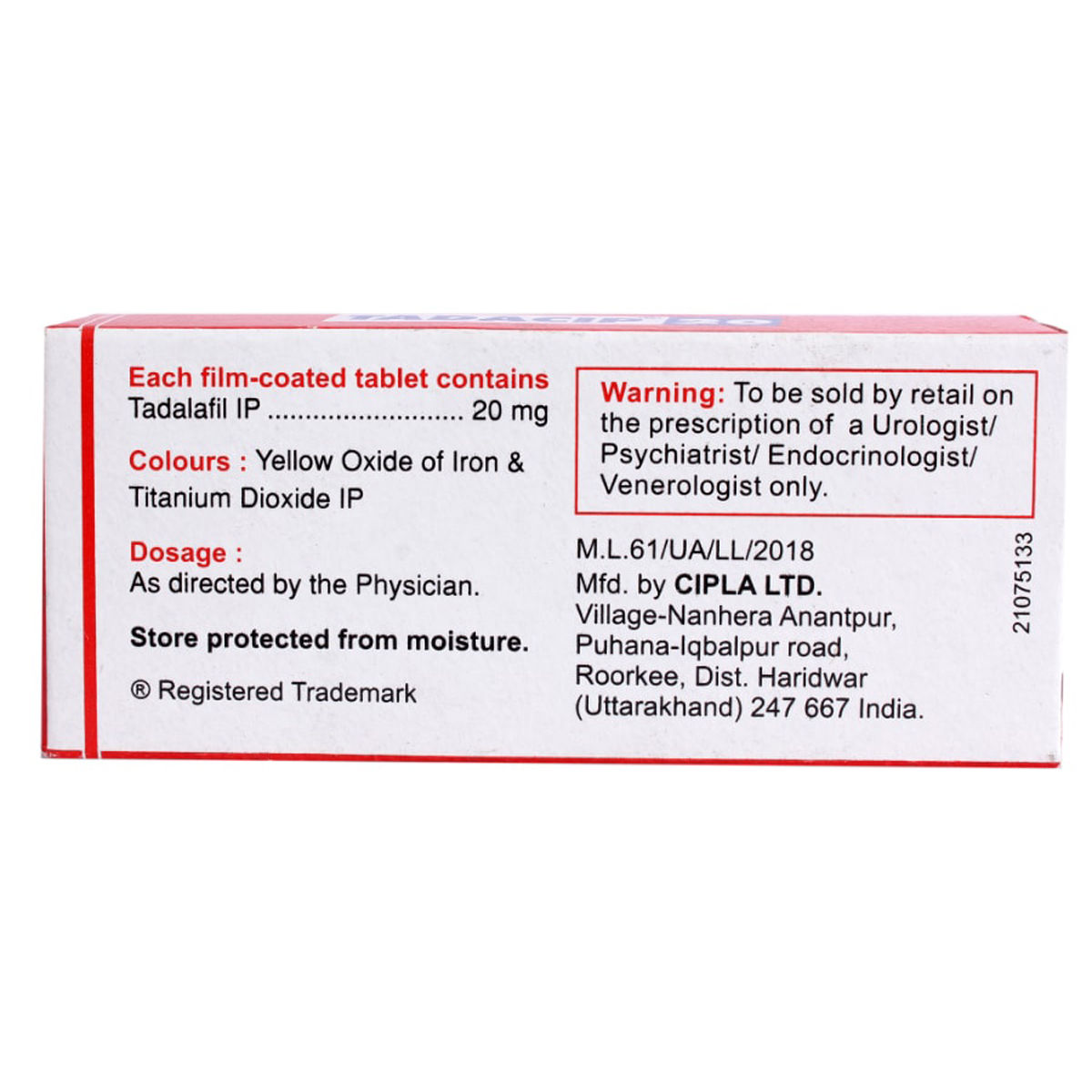 Tadacip 20 Tablet 4's Price, Uses, Side Effects, Composition - Apollo ...