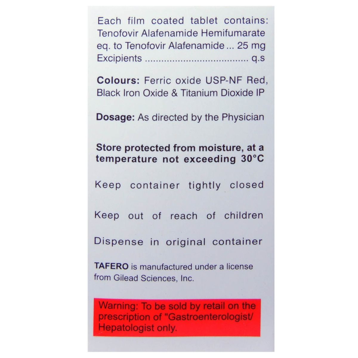 Tafero 25Mg Tablet 30'S Price, Uses, Side Effects, Composition - Apollo ...