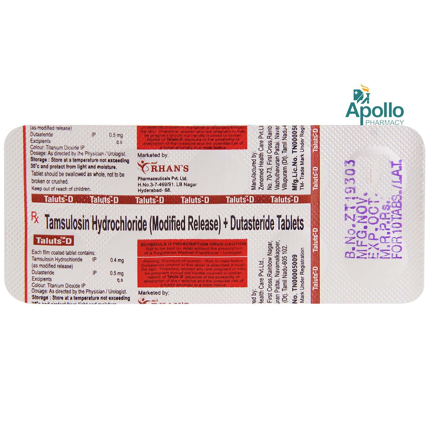Taluts-D Tablet 10'S Price, Uses, Side Effects, Composition - Apollo ...