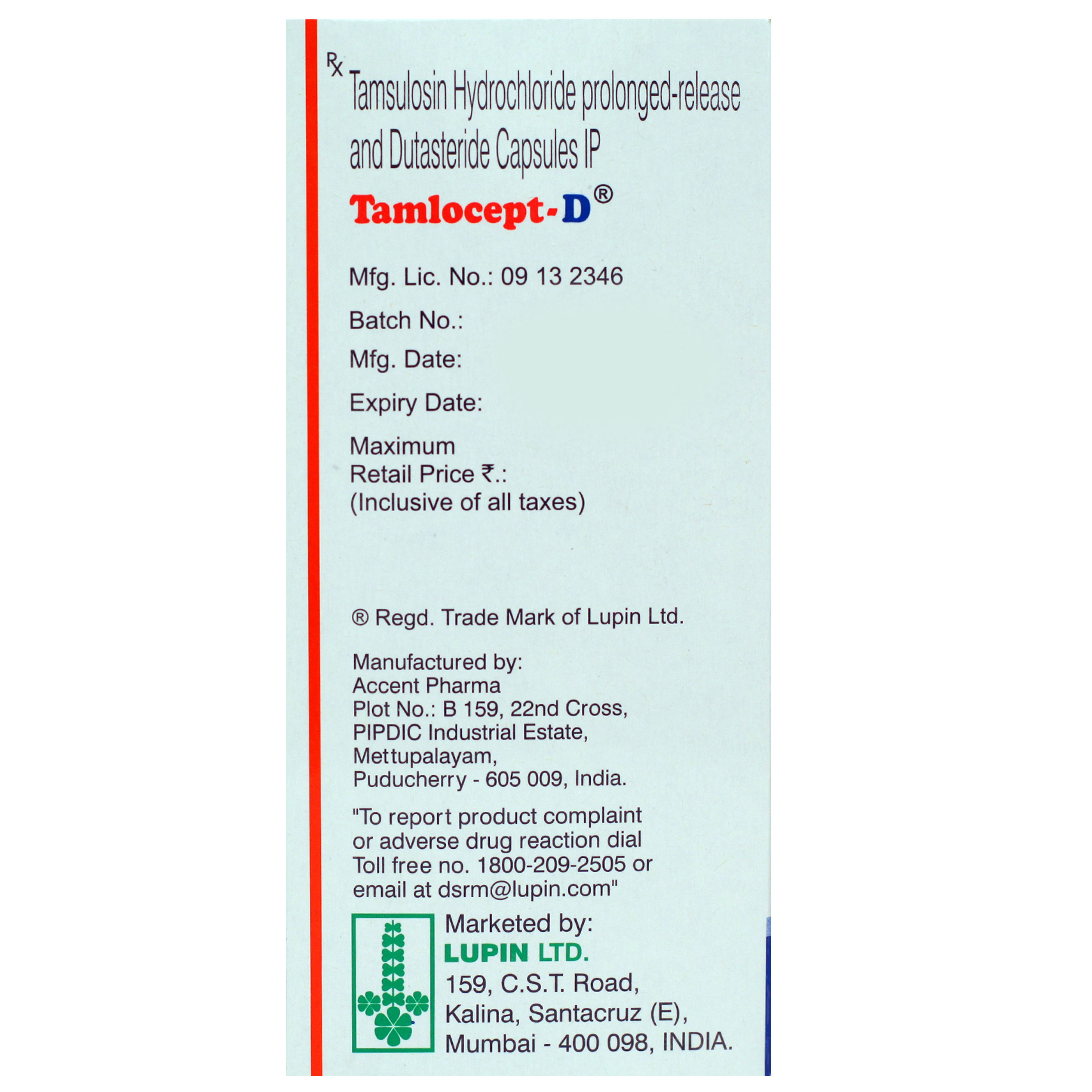 Tamlocept D Capsule 15's Price, Uses, Side Effects, Composition ...