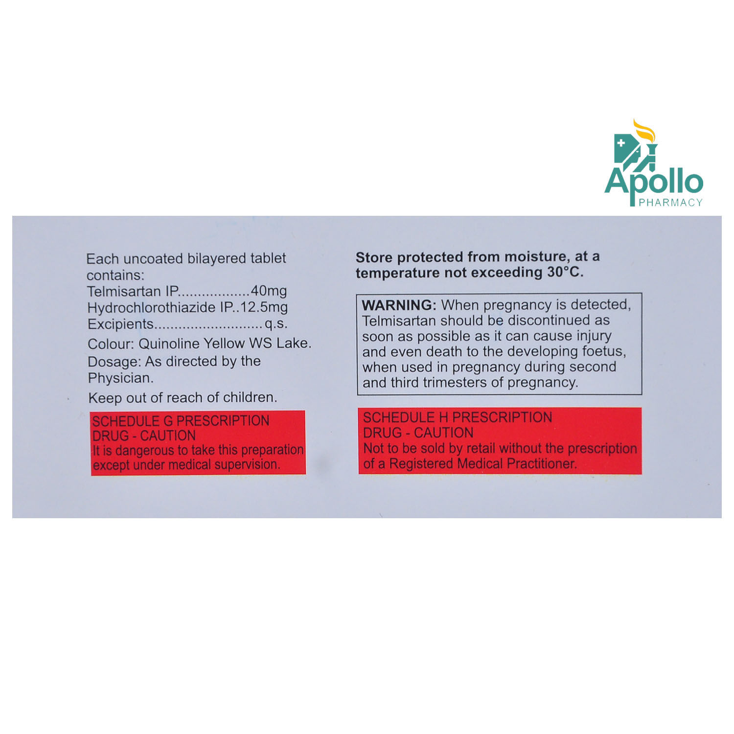 Tamica H 40 Tablet 10's Price, Uses, Side Effects, Composition - Apollo ...