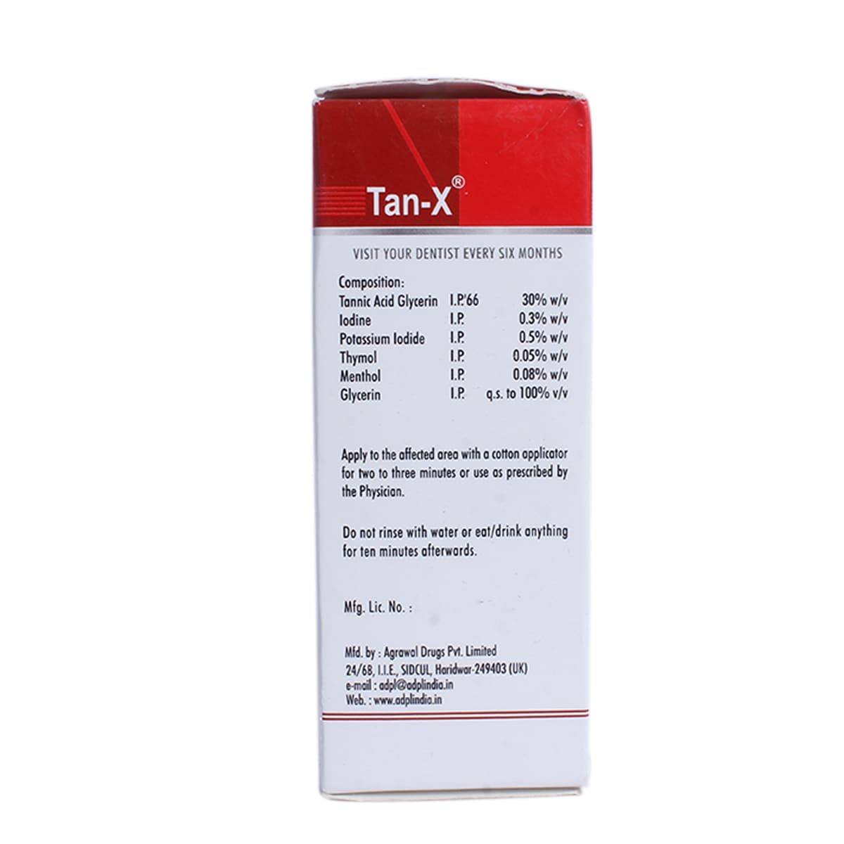 Tan-X Gum Astringent 30 ml Price, Uses, Side Effects, Composition ...