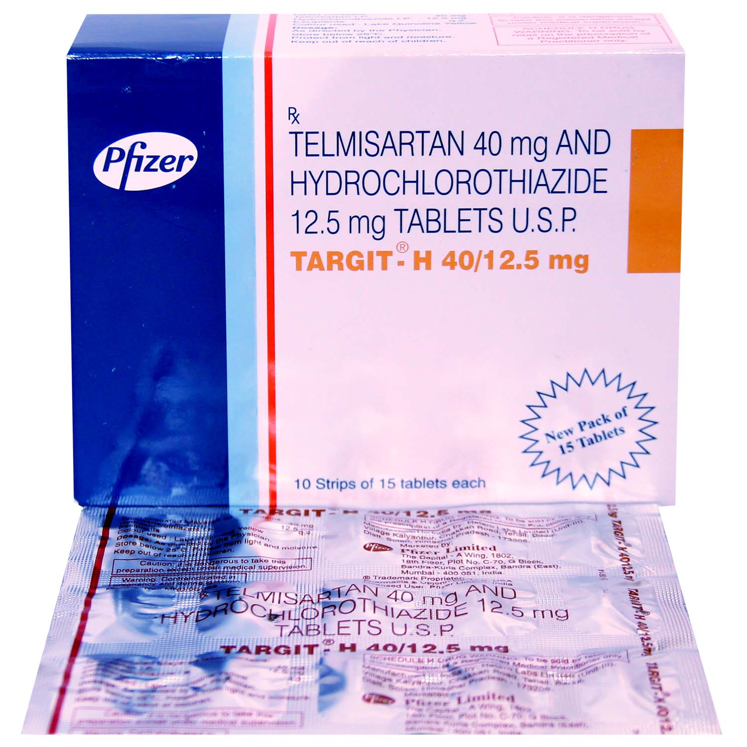 Targit-H 40/12.5 mg Tablet 15's Price, Uses, Side Effects, Composition ...