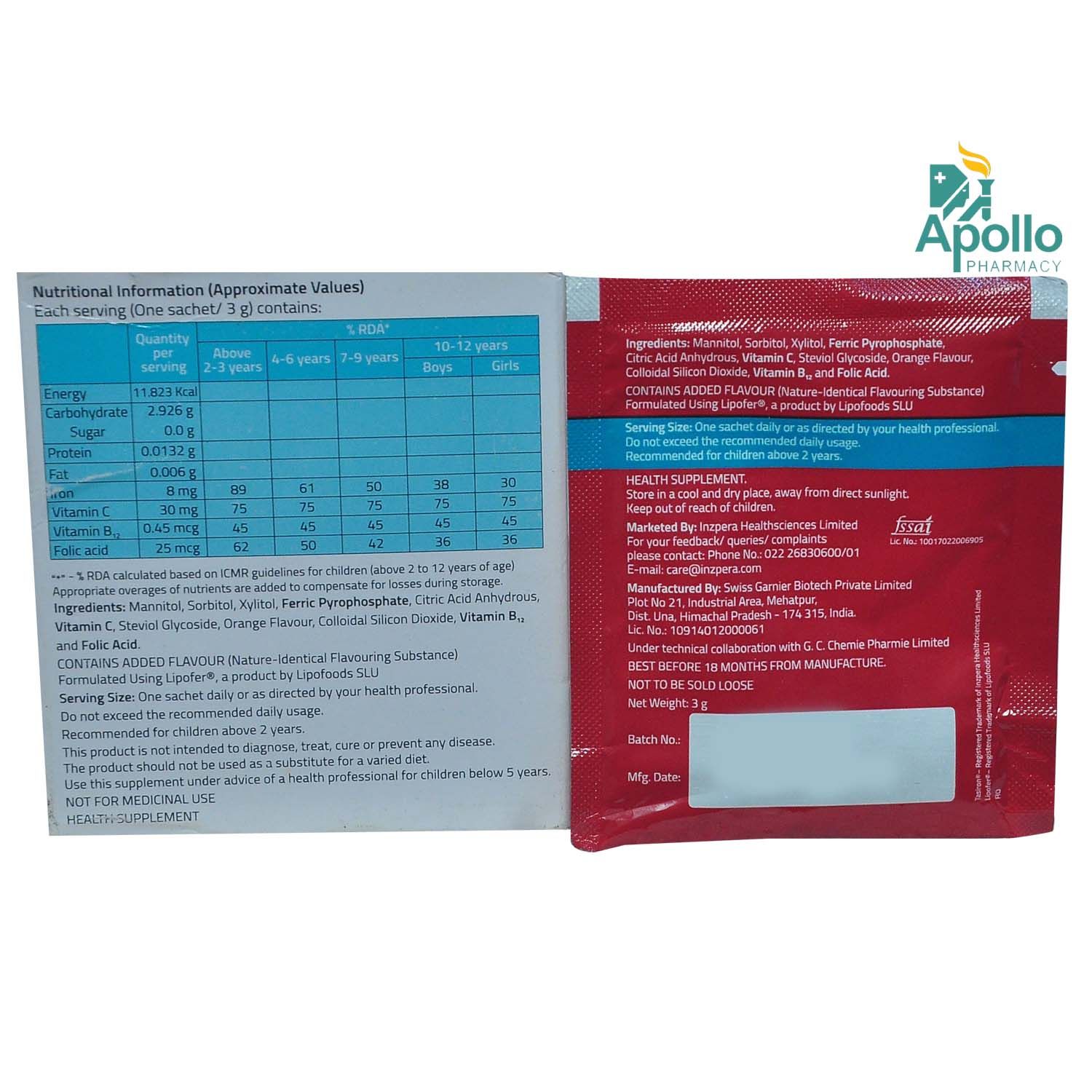 Tasiron Sachet 3 gm Price, Uses, Side Effects, Composition - Apollo ...