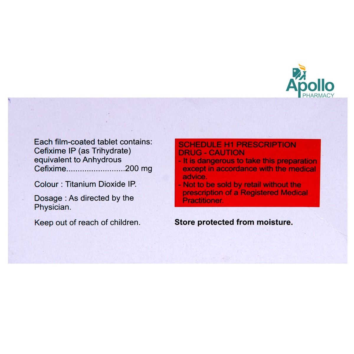 Taxim-O 200 Tablet 10's Price, Uses, Side Effects, Composition - Apollo ...