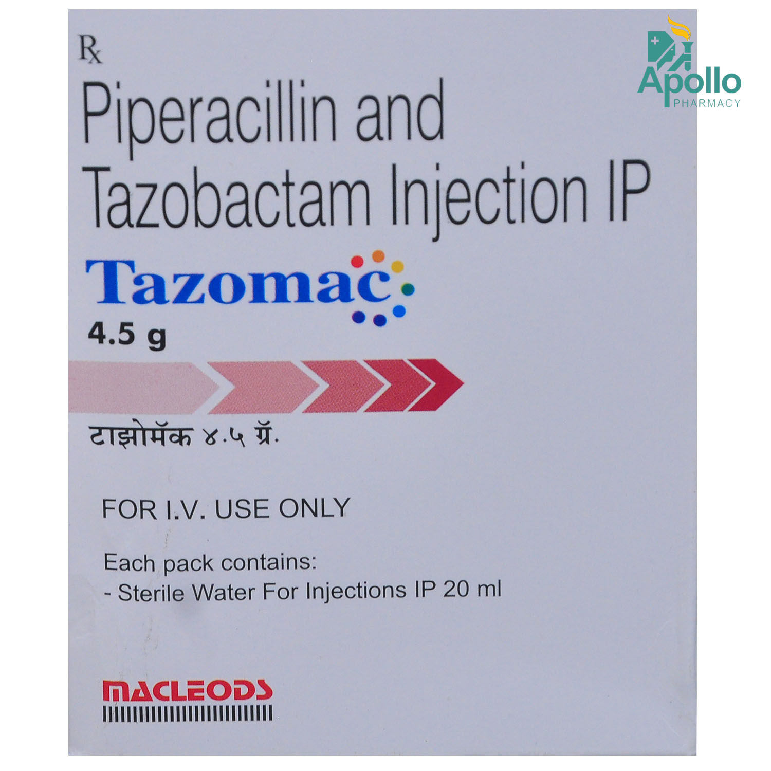 Tazomac 4.5 gm Injection 1's Price, Uses, Side Effects, Composition ...