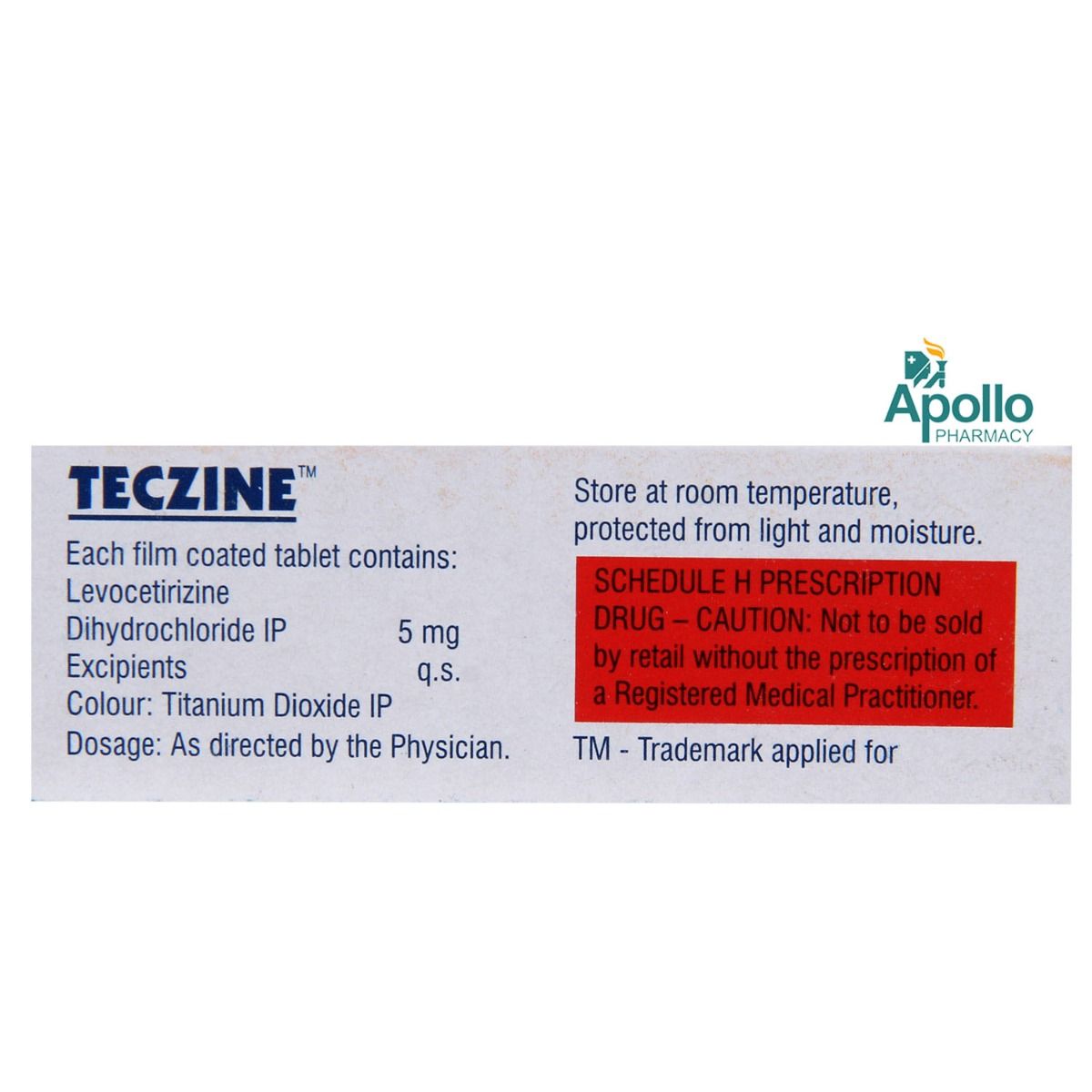 Teczine Tablet 10's Price, Uses, Side Effects, Composition - Apollo Pharmacy