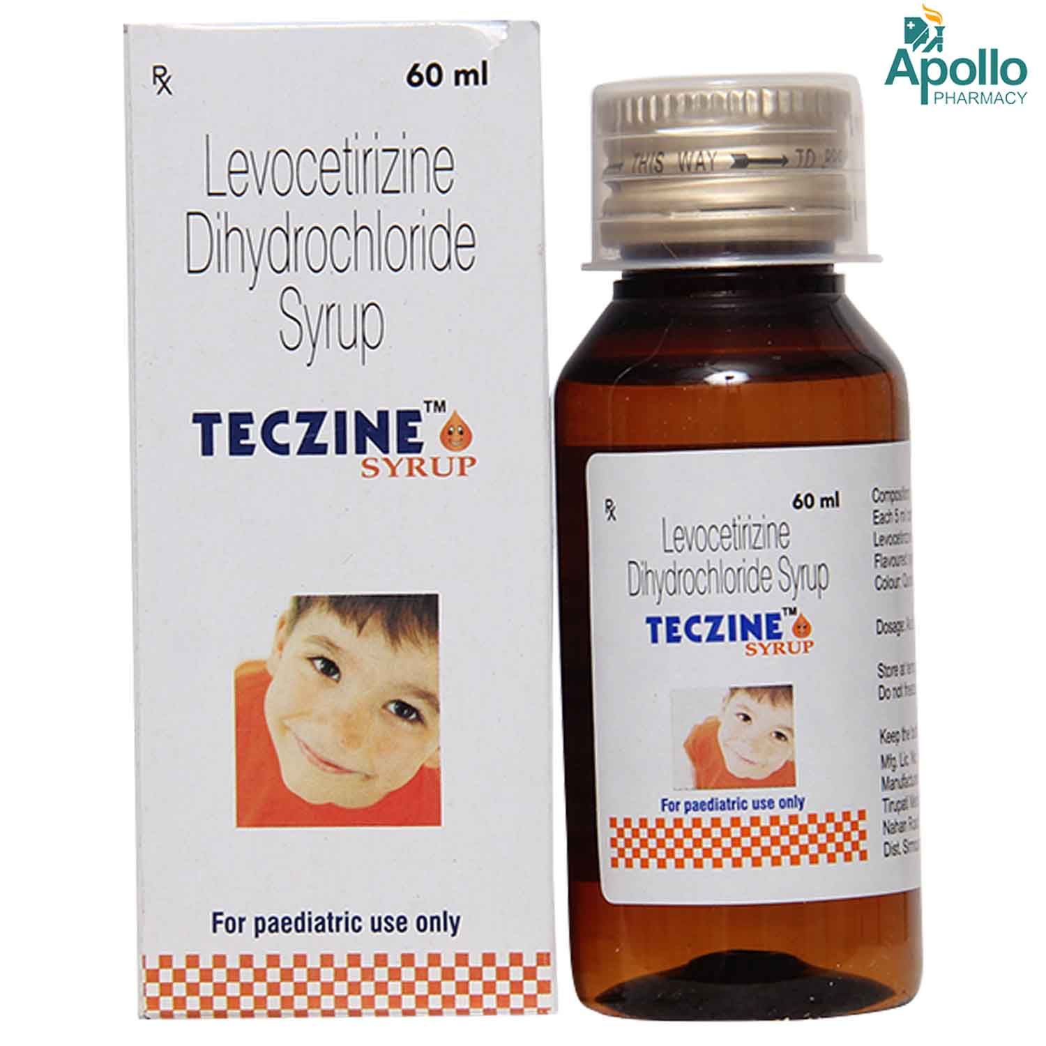 Teczine Syrup 60 ml Price, Uses, Side Effects, Composition - Apollo ...
