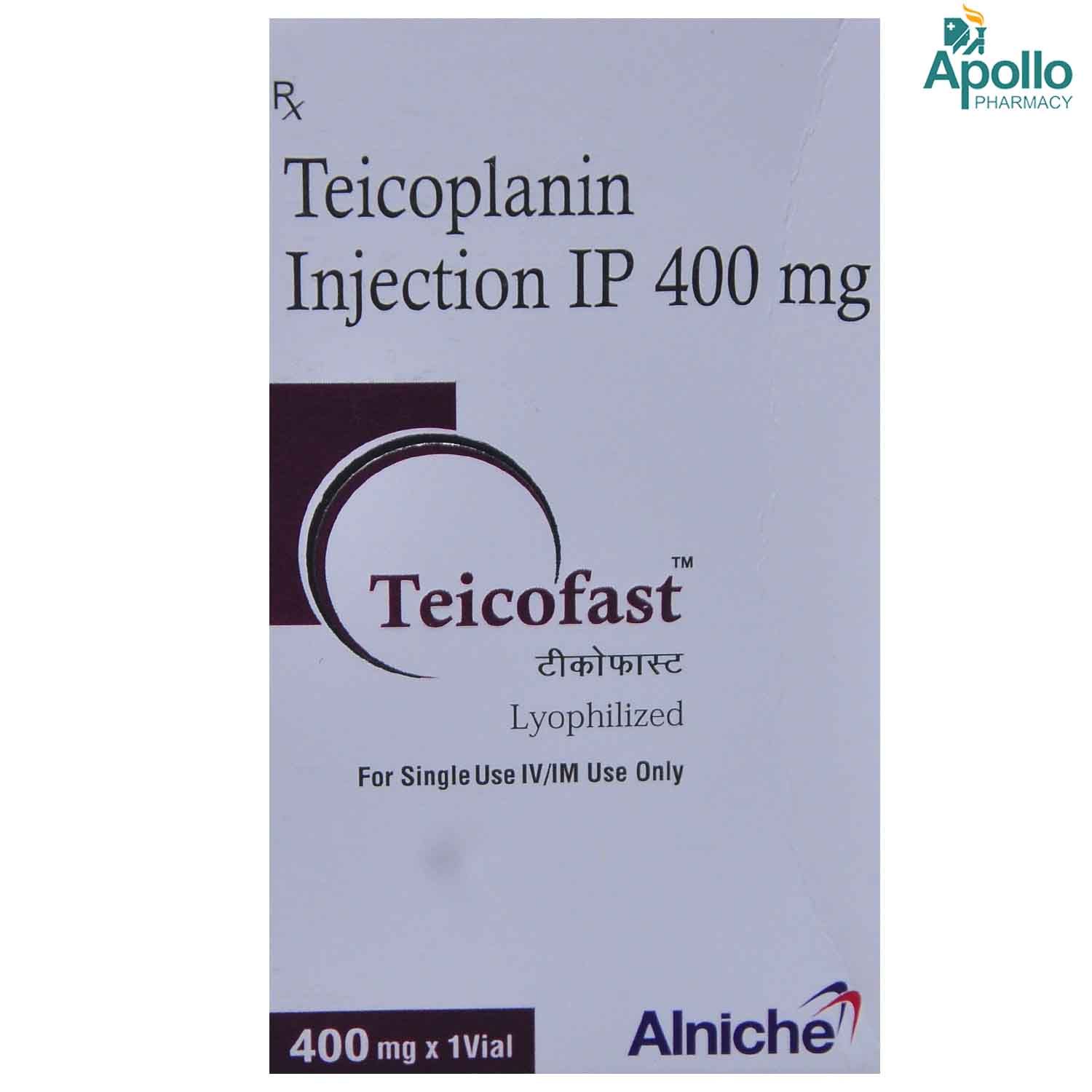 Teicofast 400mg Injection Price, Uses, Side Effects, Composition ...