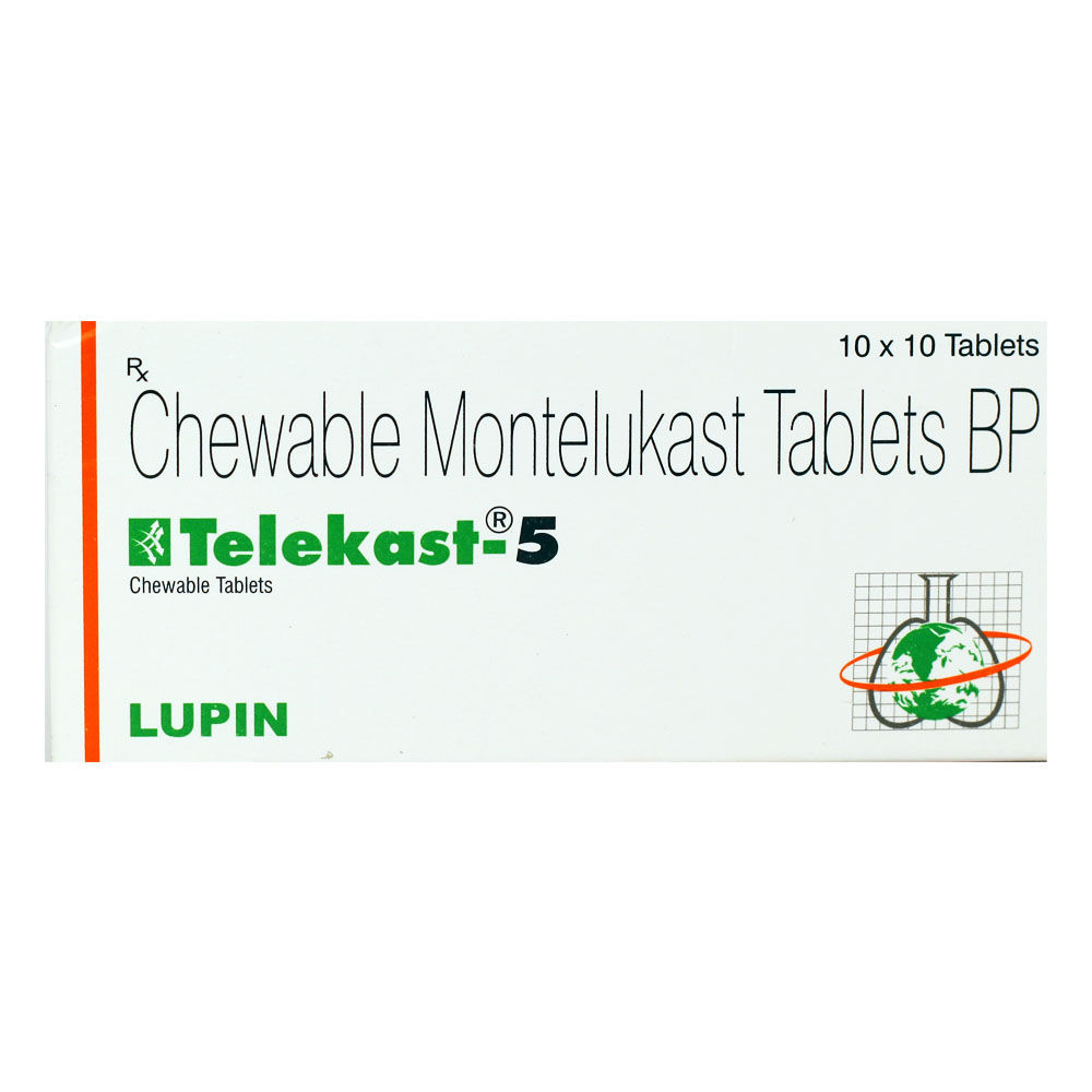 Telekast-5 Chewable Tablet 10's Price, Uses, Side Effects, Composition ...