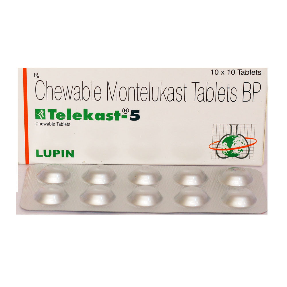 Telekast-5 Chewable Tablet 10's Price, Uses, Side Effects, Composition ...