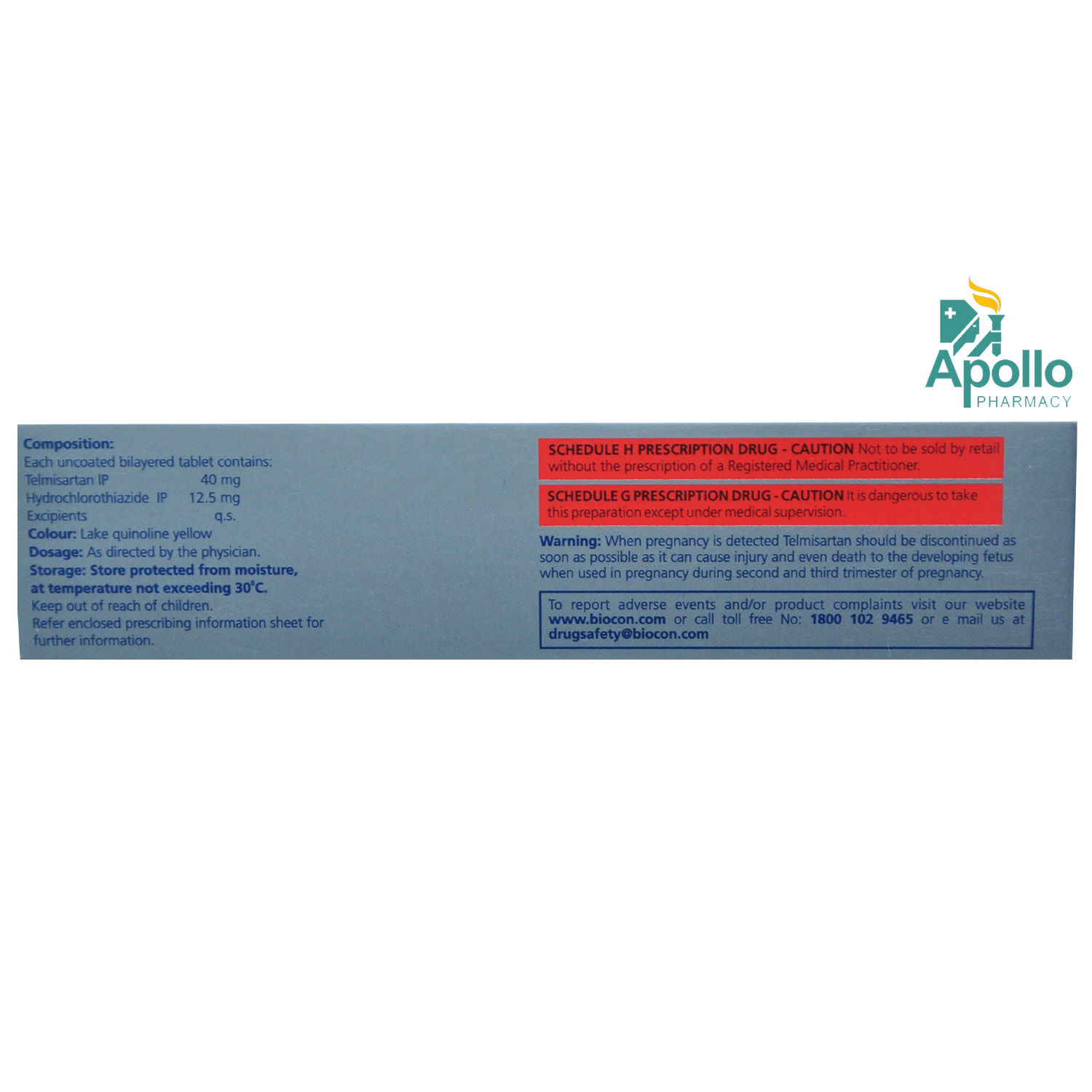 Telmisat H Tablet 10's Price, Uses, Side Effects, Composition - Apollo ...