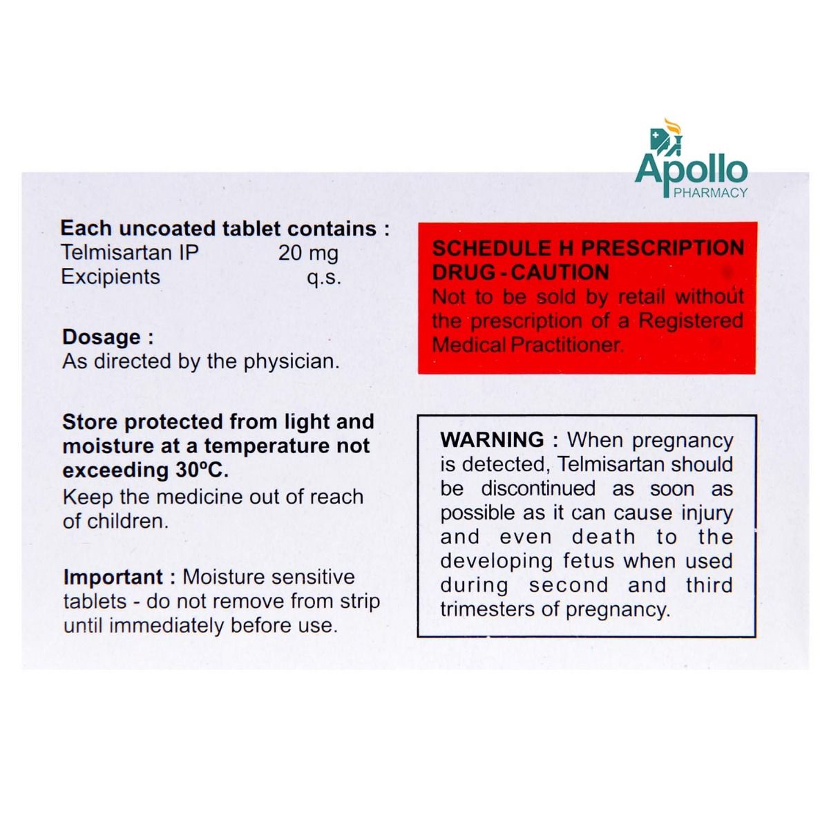 Tellzy 20 Tablet 15's Price, Uses, Side Effects, Composition - Apollo ...