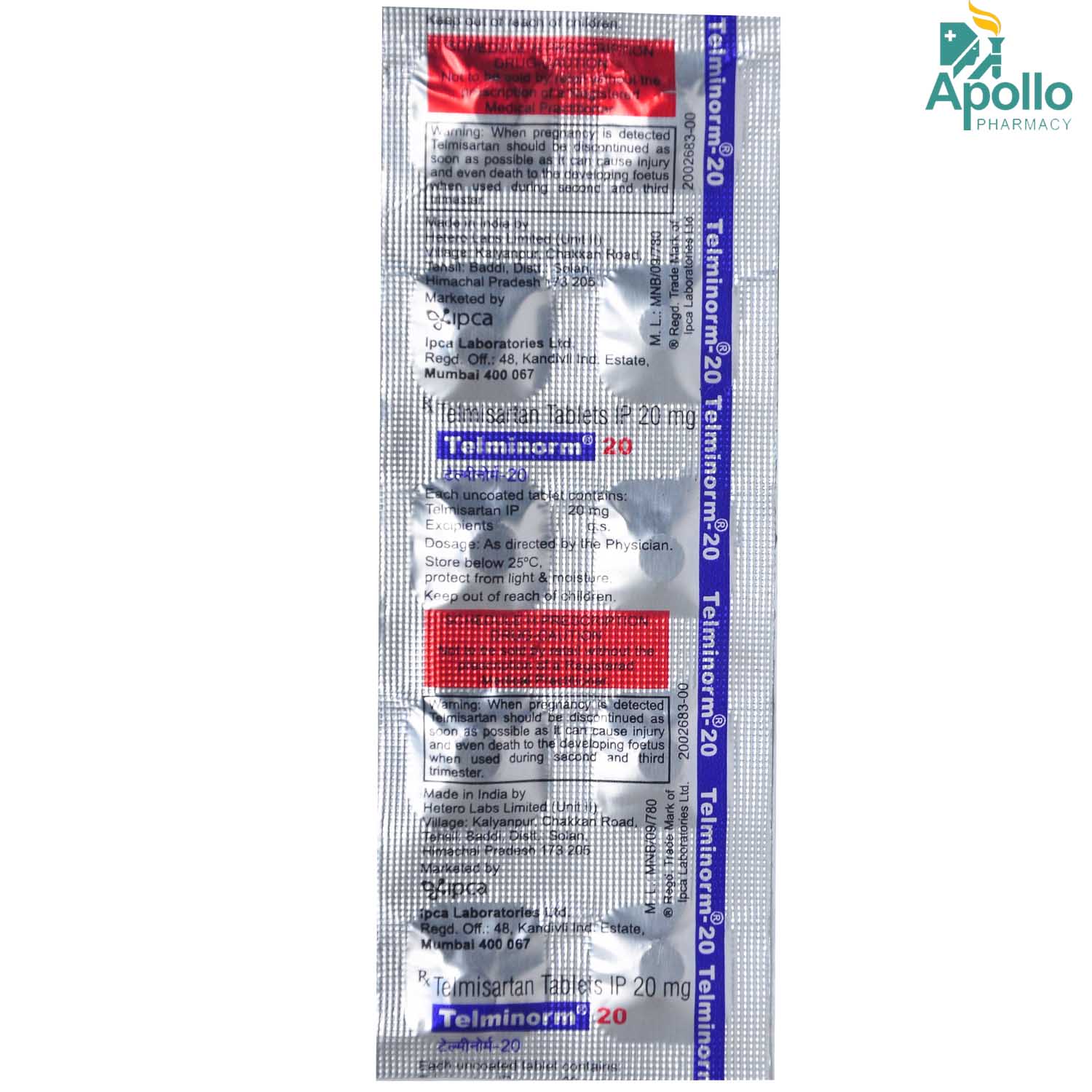 TELMINORM 20MG TABLET Price, Uses, Side Effects, Composition - Apollo ...