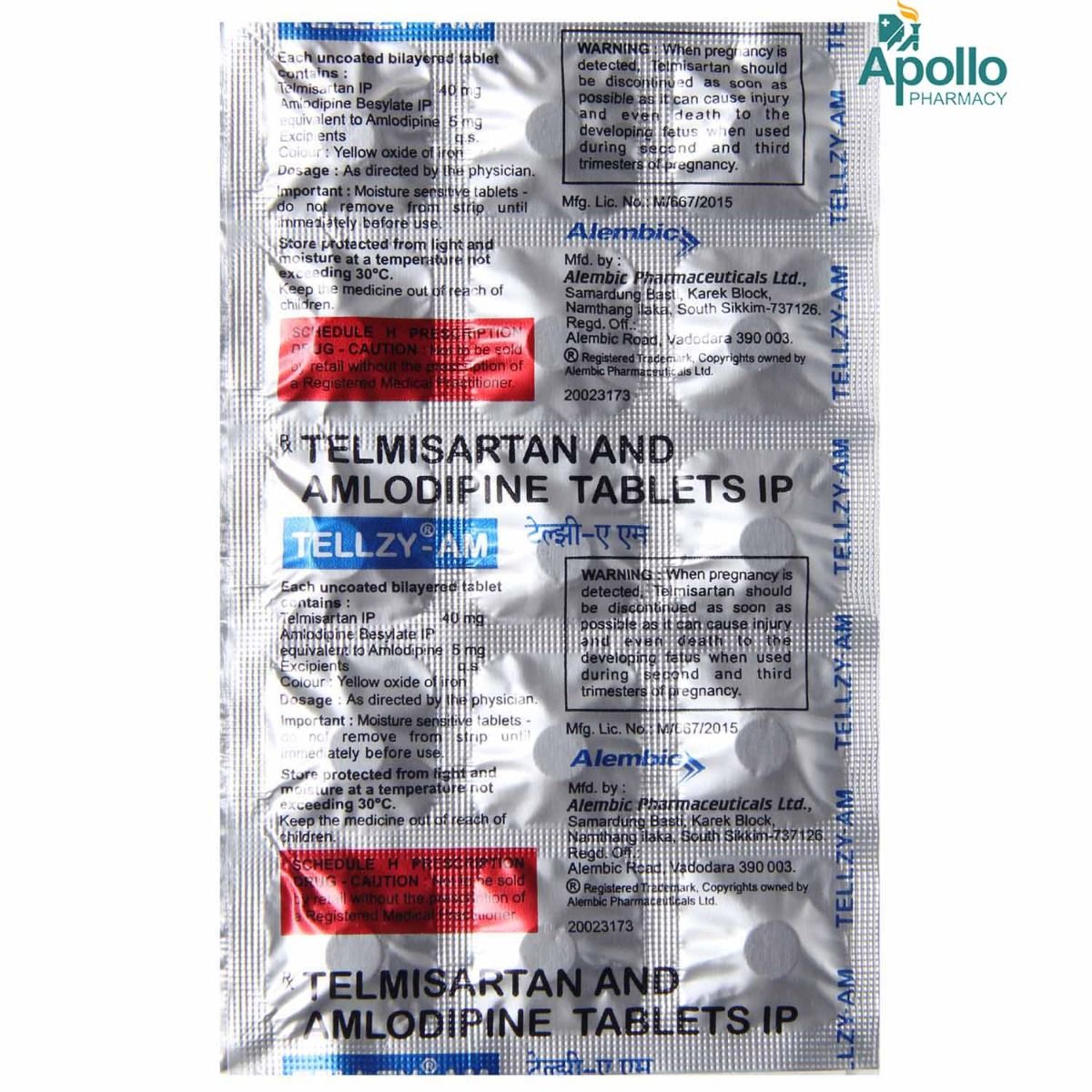 Tellzy-AM Tablet 15's Price, Uses, Side Effects, Composition - Apollo ...