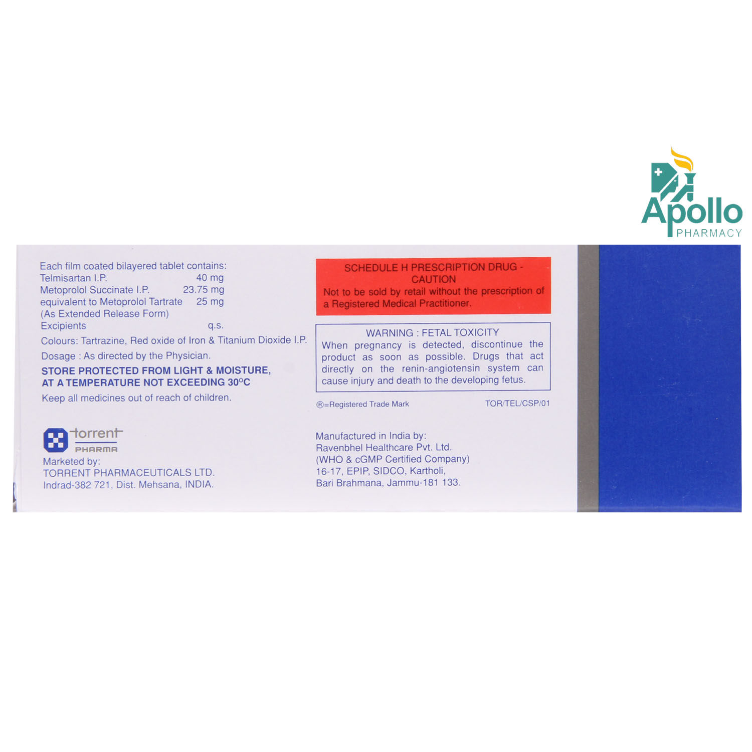 Telsar Beta 25 Tablet 10's Price, Uses, Side Effects, Composition ...