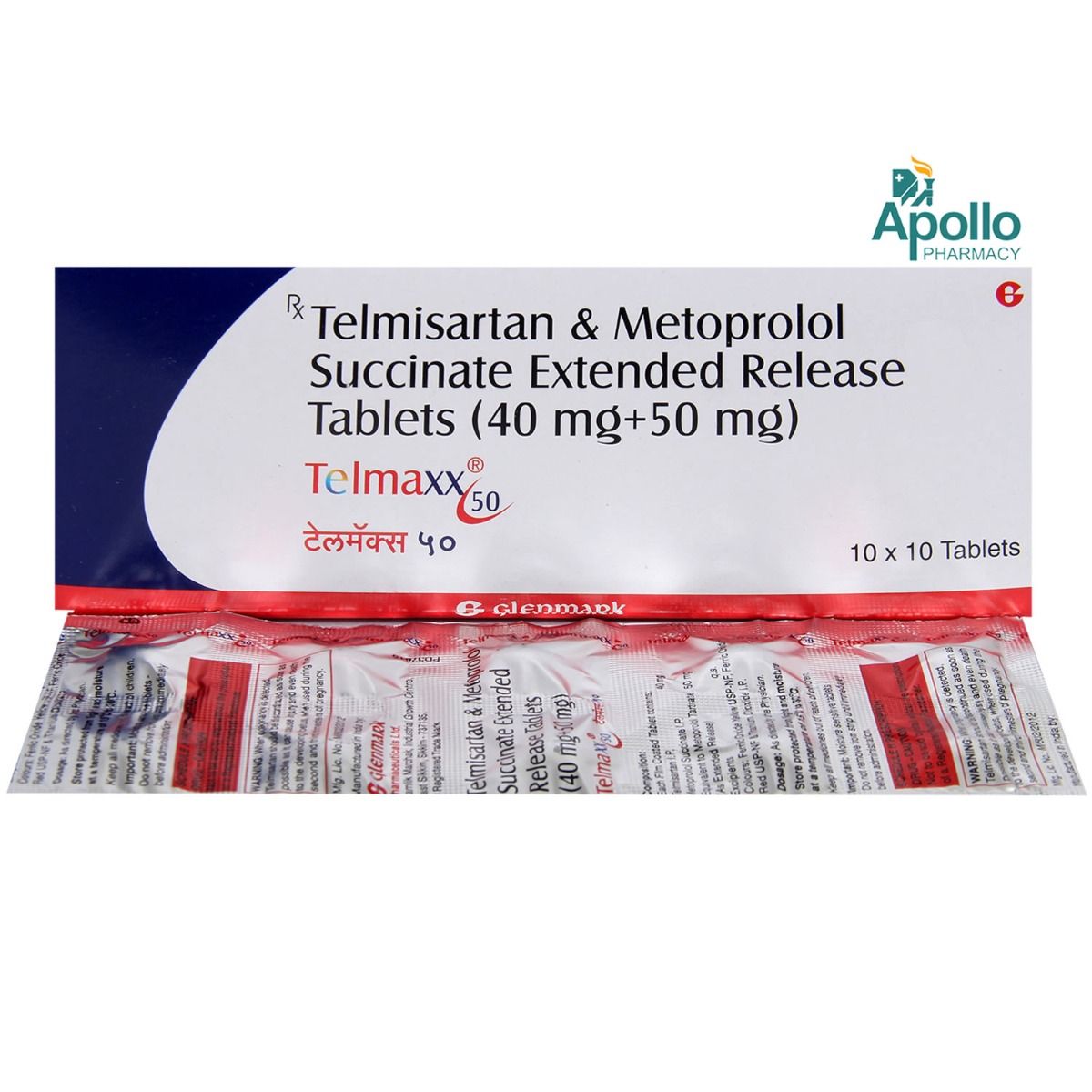 Telmaxx 50 Tablet 10's Price, Uses, Side Effects, Composition - Apollo ...
