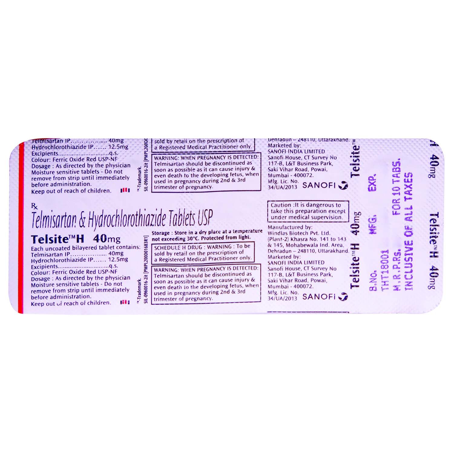 Telsite H Tablet 10's Price, Uses, Side Effects, Composition - Apollo ...