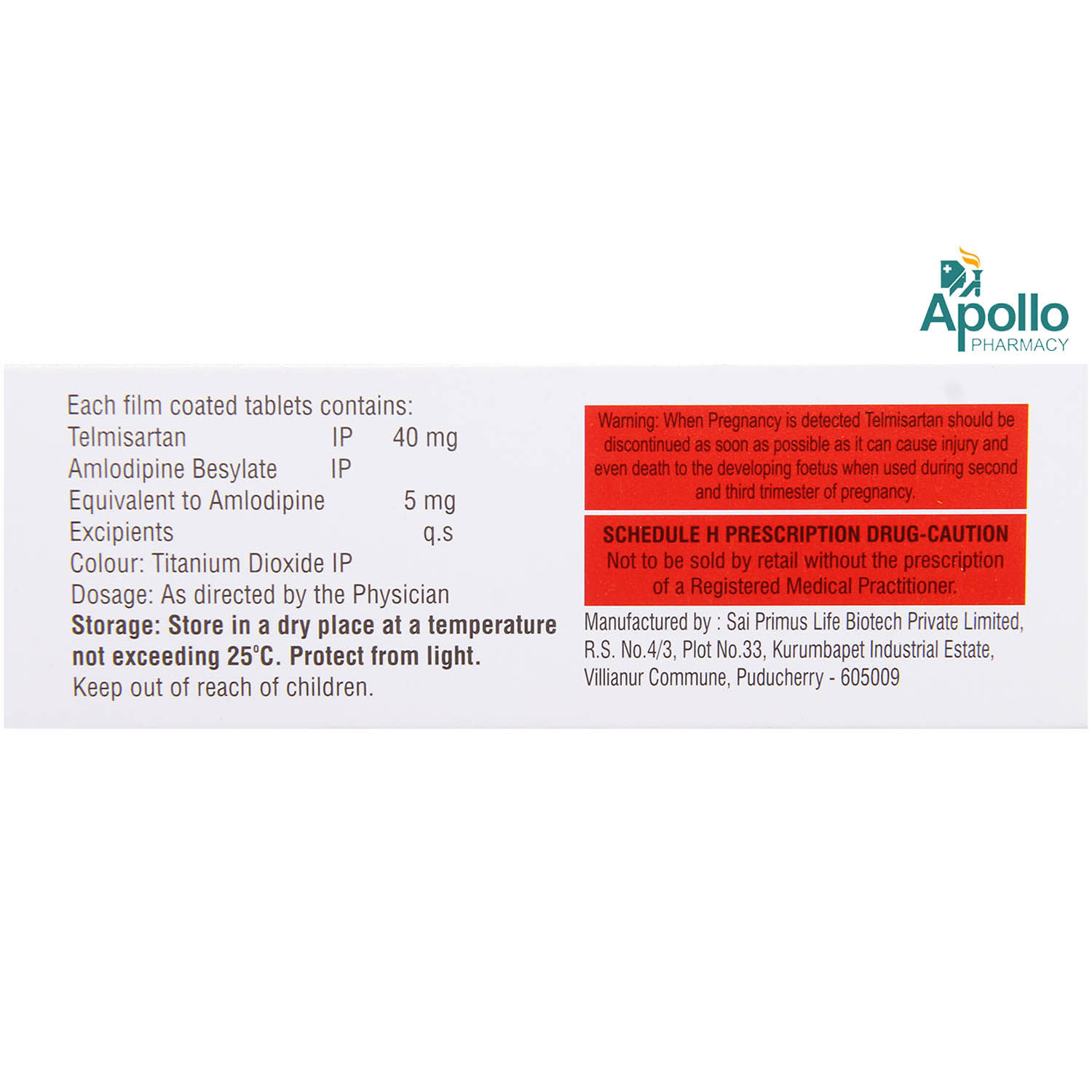 TELMIPRIME AM TABLET Price, Uses, Side Effects, Composition - Apollo ...