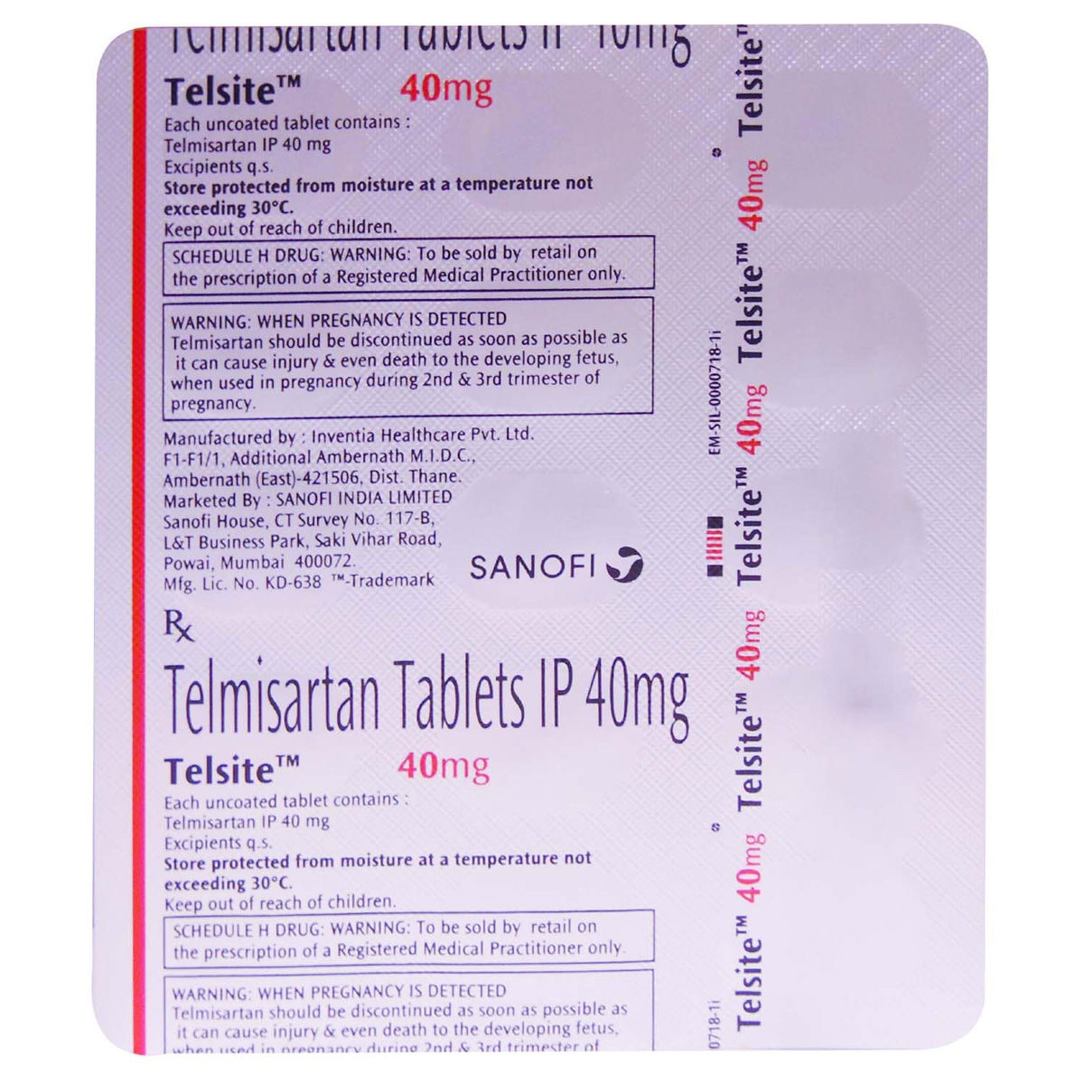Telsite 40 Tablet 15's Price, Uses, Side Effects, Composition - Apollo ...