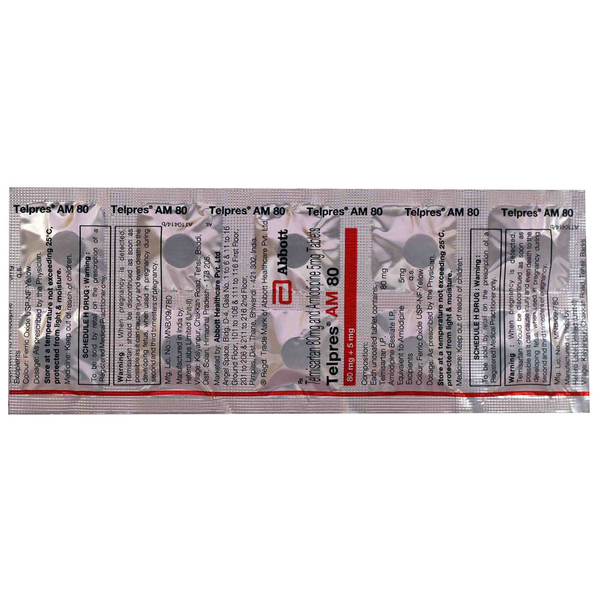 Telpres AM 80 Tablet 10's Price, Uses, Side Effects, Composition ...