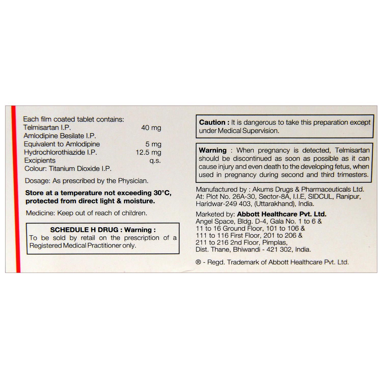 Telpres-AMH Tablet 10's Price, Uses, Side Effects, Composition - Apollo ...