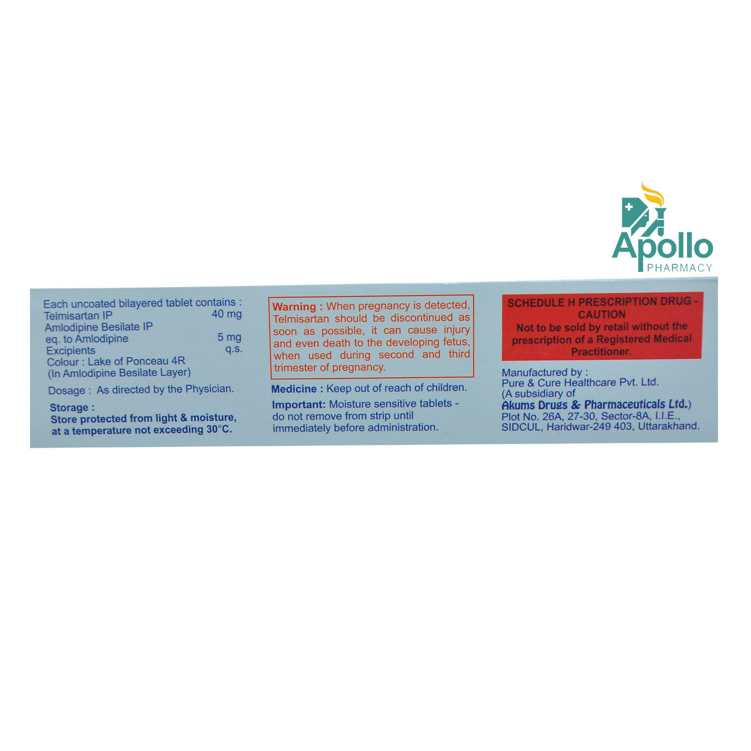 Telmidil AM Tablet 10's Price, Uses, Side Effects, Composition - Apollo ...