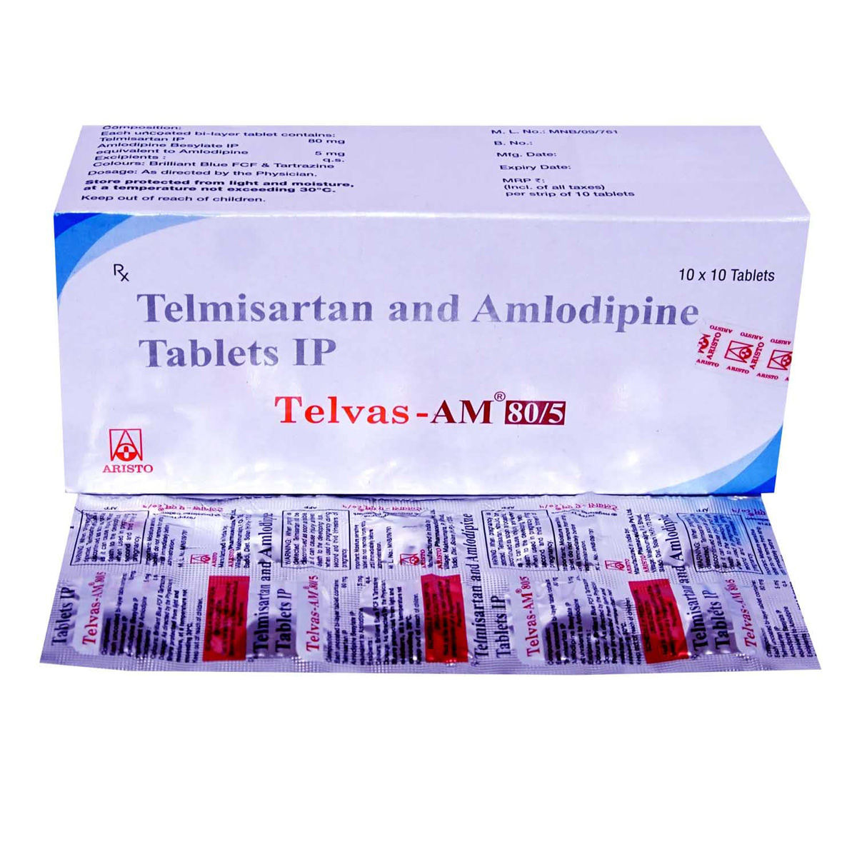 Telvas-AM 80/5 Tablet 10's Price, Uses, Side Effects, Composition ...