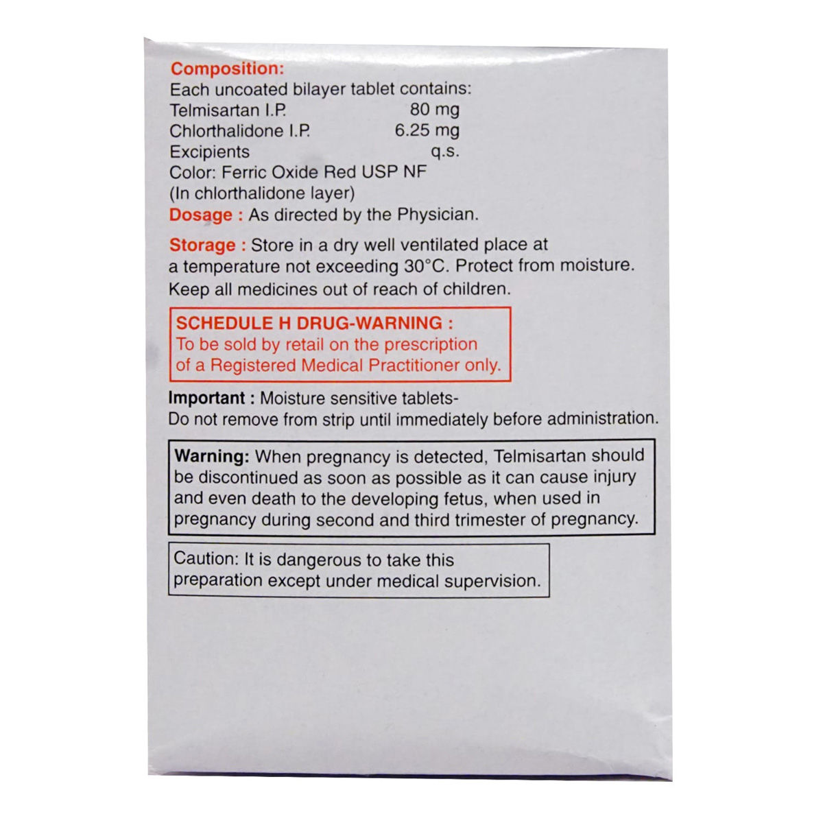 Telma CT 80 Tablet 15's Price, Uses, Side Effects, Composition - Apollo ...