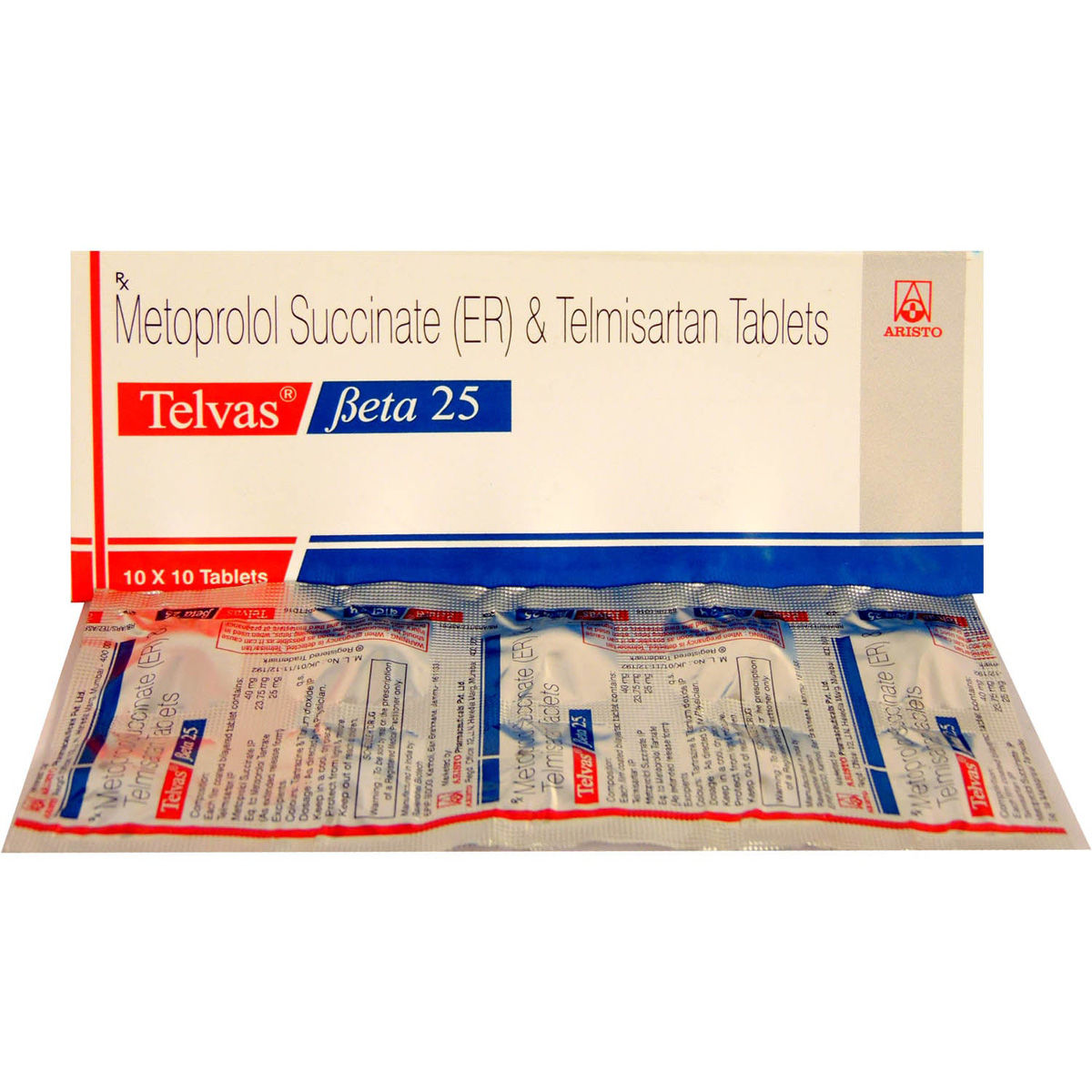 Telvas Beta 25 Tablet 10's Price, Uses, Side Effects, Composition ...