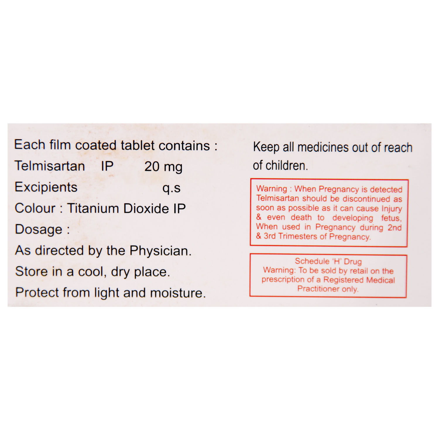 TELZOX 20MG TABLET Price, Uses, Side Effects, Composition - Apollo Pharmacy