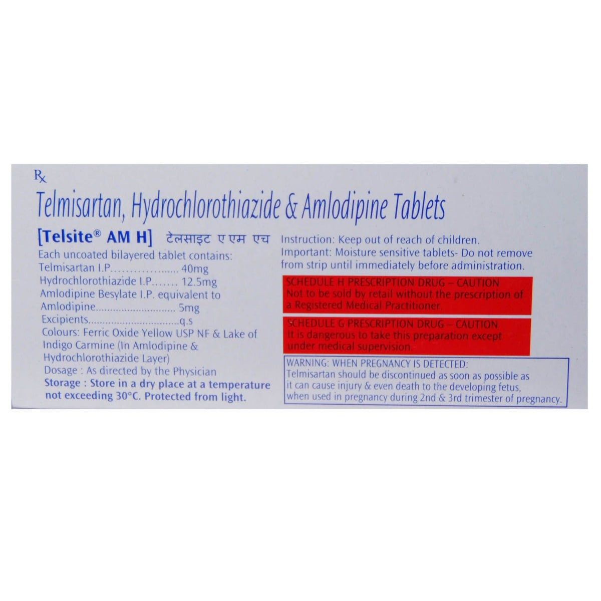 Telsite AM H 40 mg Tablet 10's Price, Uses, Side Effects, Composition ...
